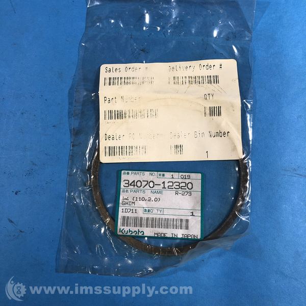 Kubota 34070-12320 Shim - IMS Supply