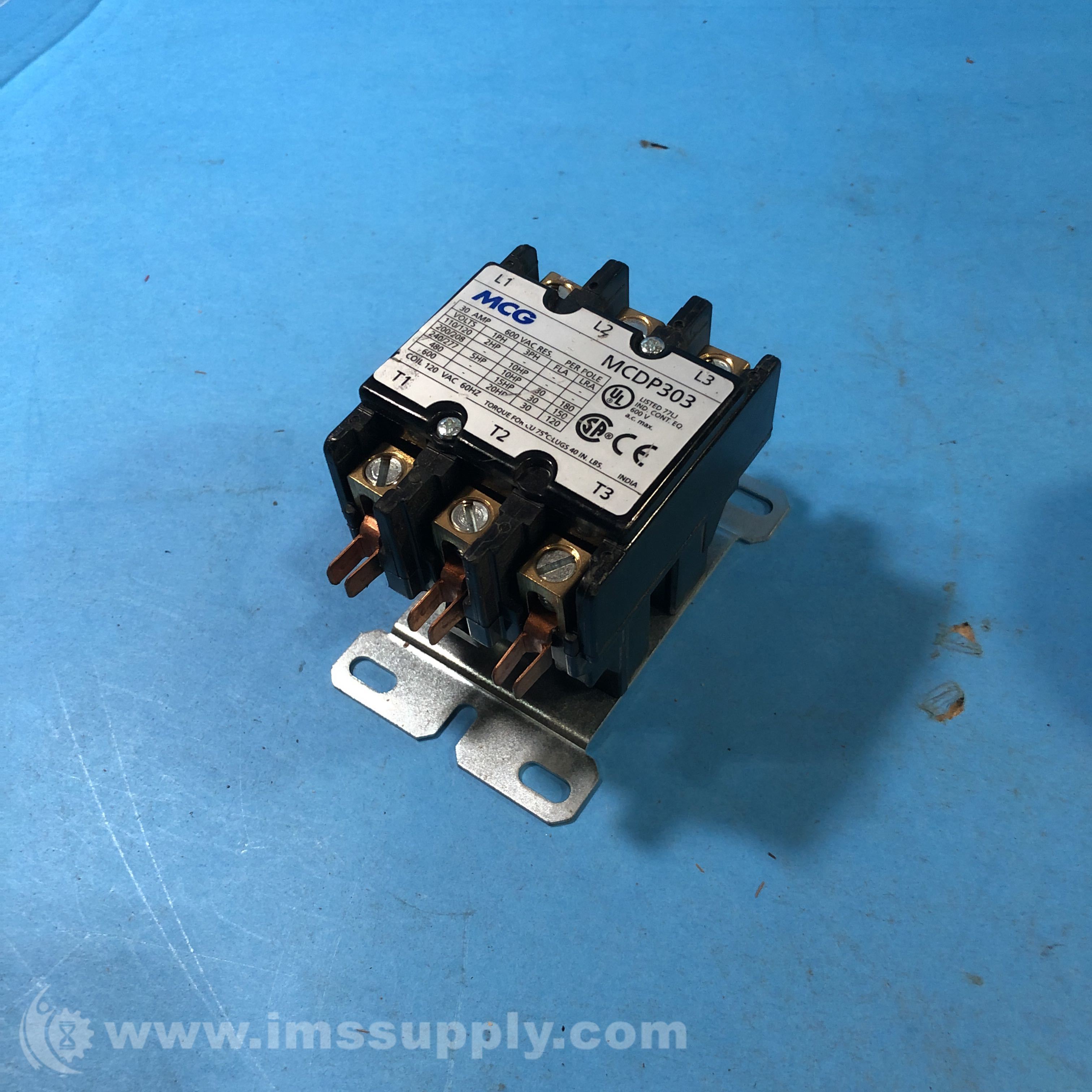 MCG MCDP303 Definite Purposer Contactor, 30 Amp - IMS Supply