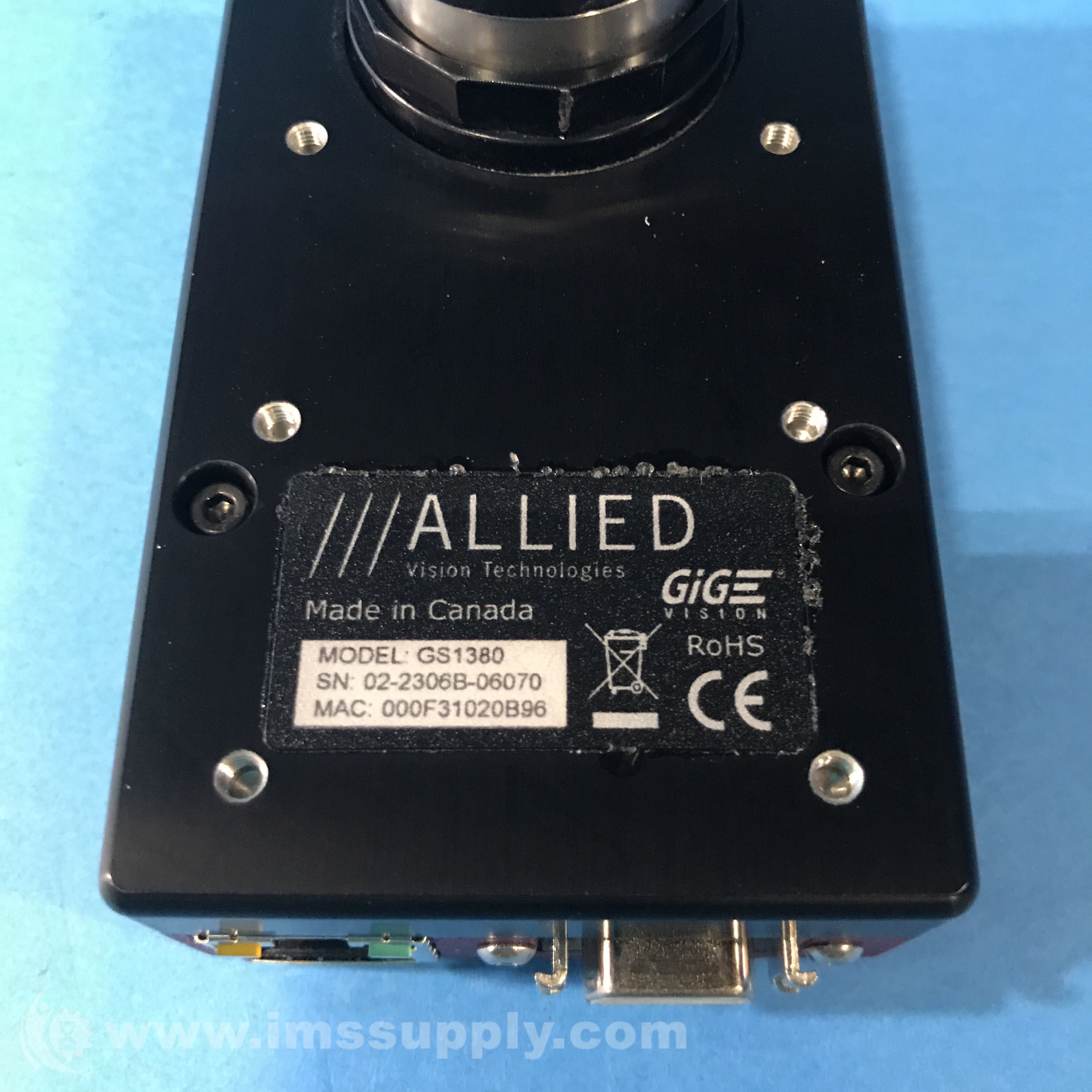 Allied Vision GS1380 GigE Vision Camera - IMS Supply