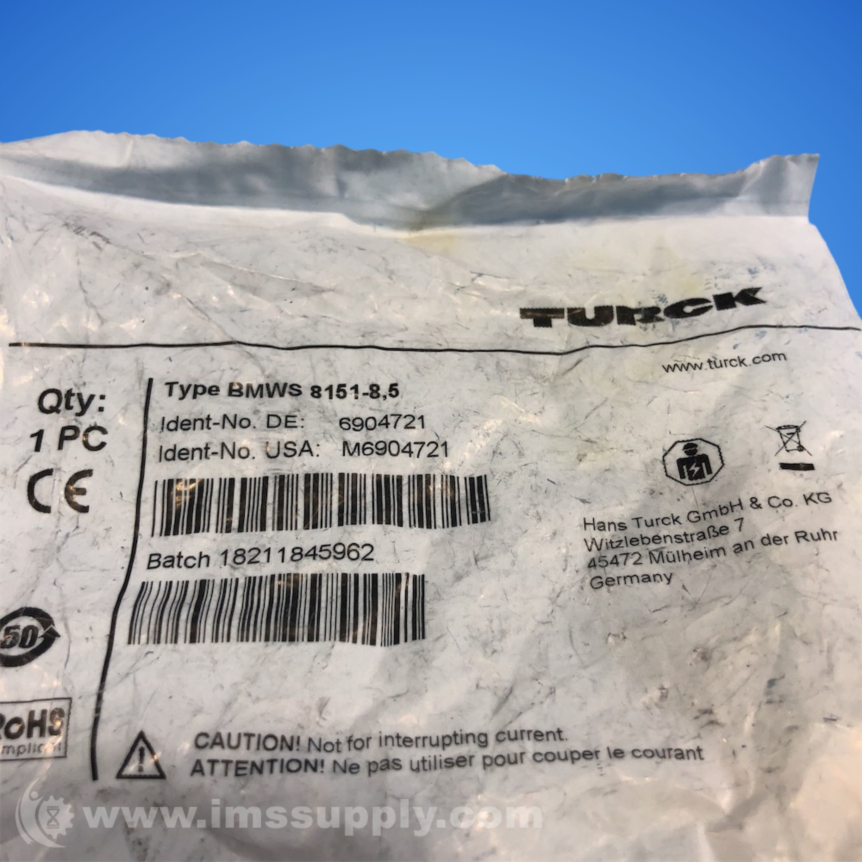 Turck BMWS 8151-8,5 - IMS Supply