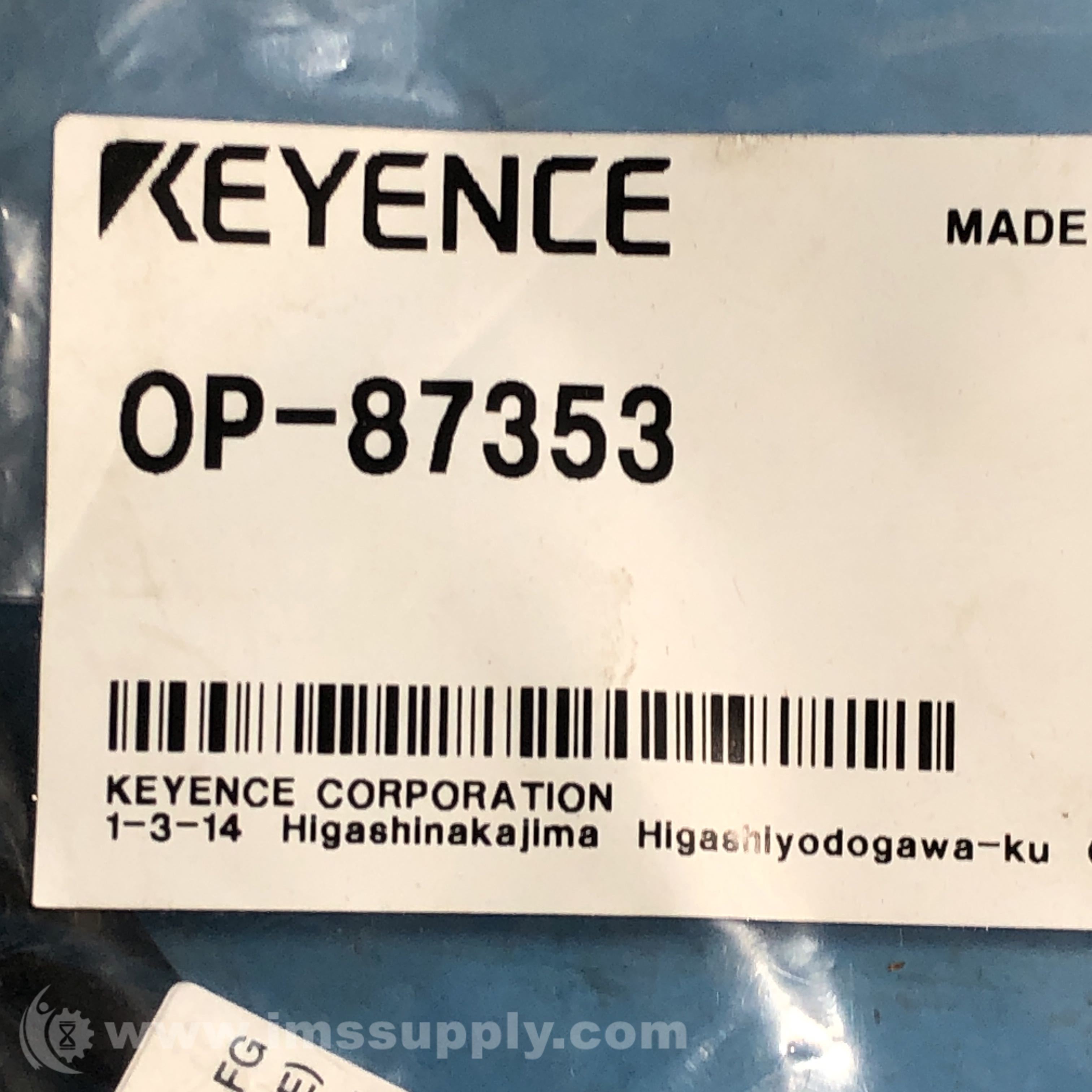 Keyence OP-87353 Control Cable, NFPA79 Compatible, 2 m - IMS Supply