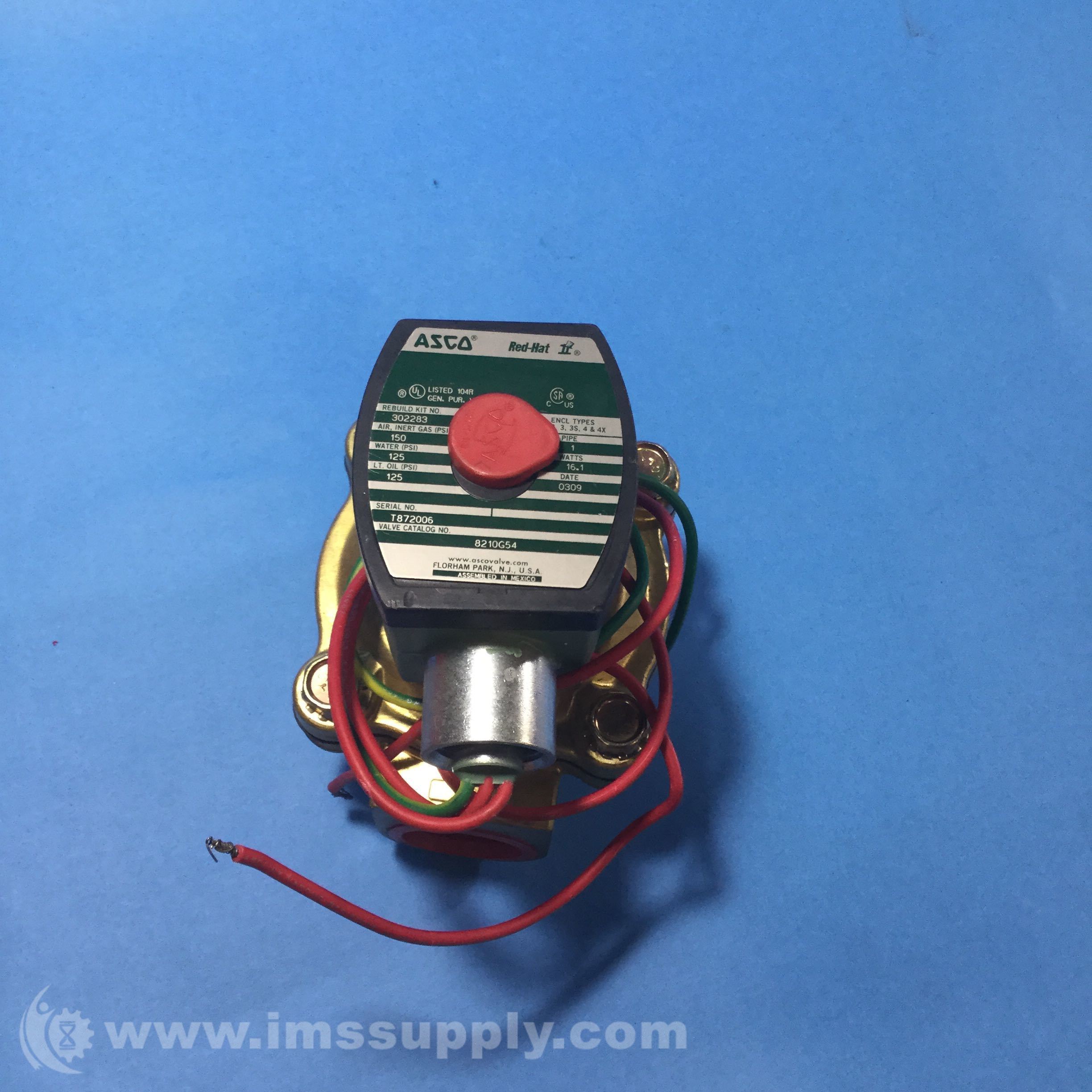 120/60AC 2-Way Brass 1 In Solenoid Valve - IMS Supply