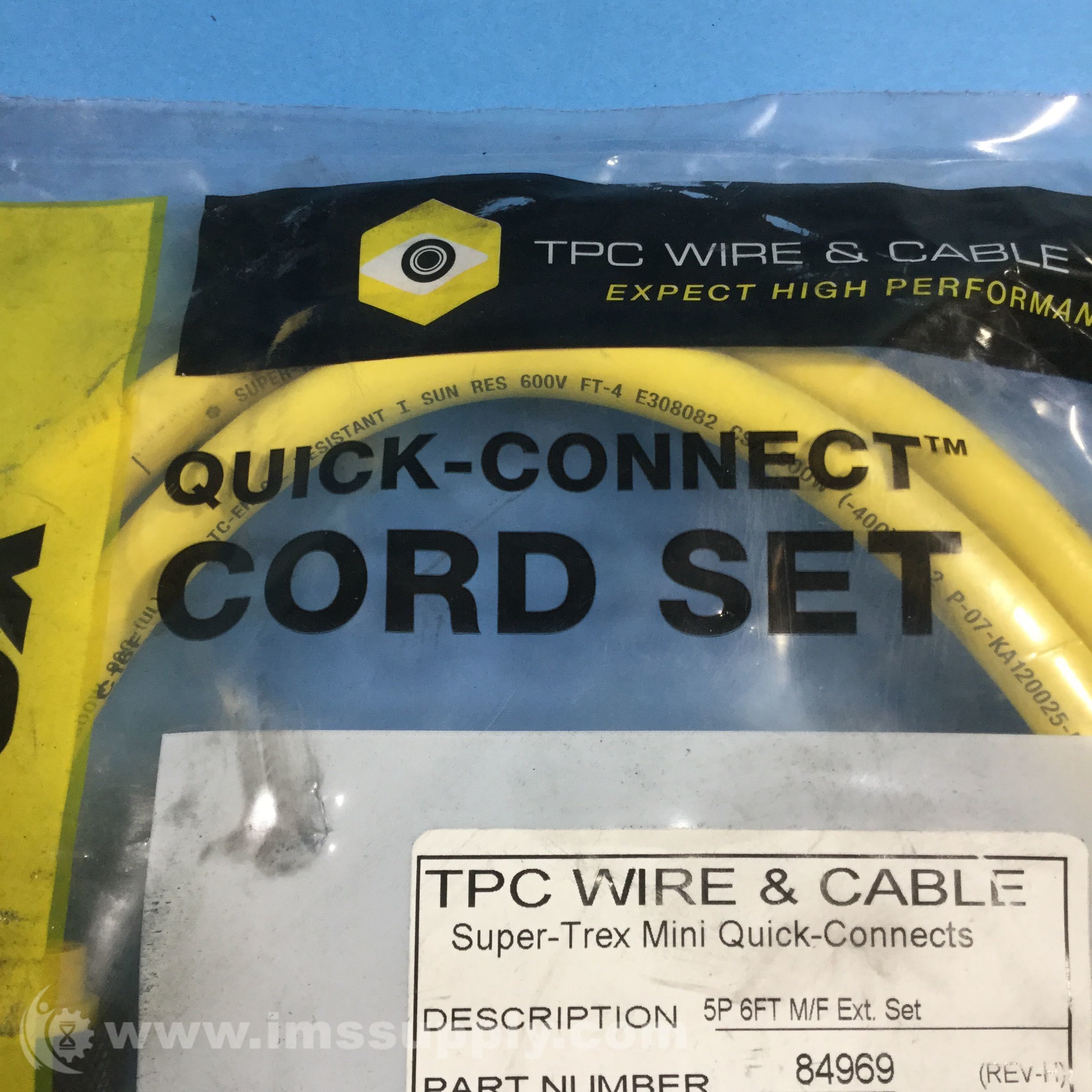 Tpc Wire & Cable 84969 Super-Trex Mini Quick Connect Cable - IMS Supply