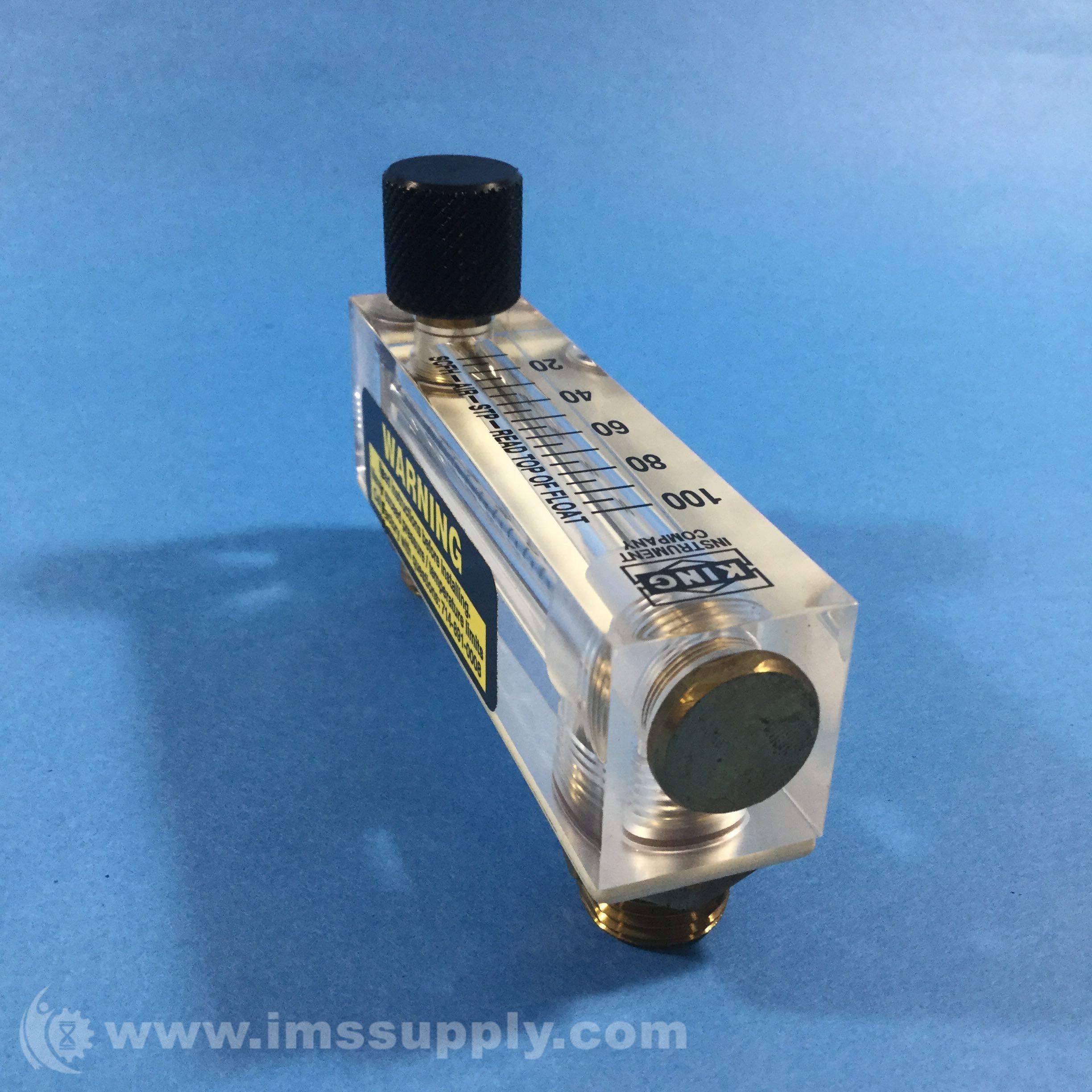 King Instrument SCFH-AIR-STP Glass Tube Flow Meter - IMS Supply