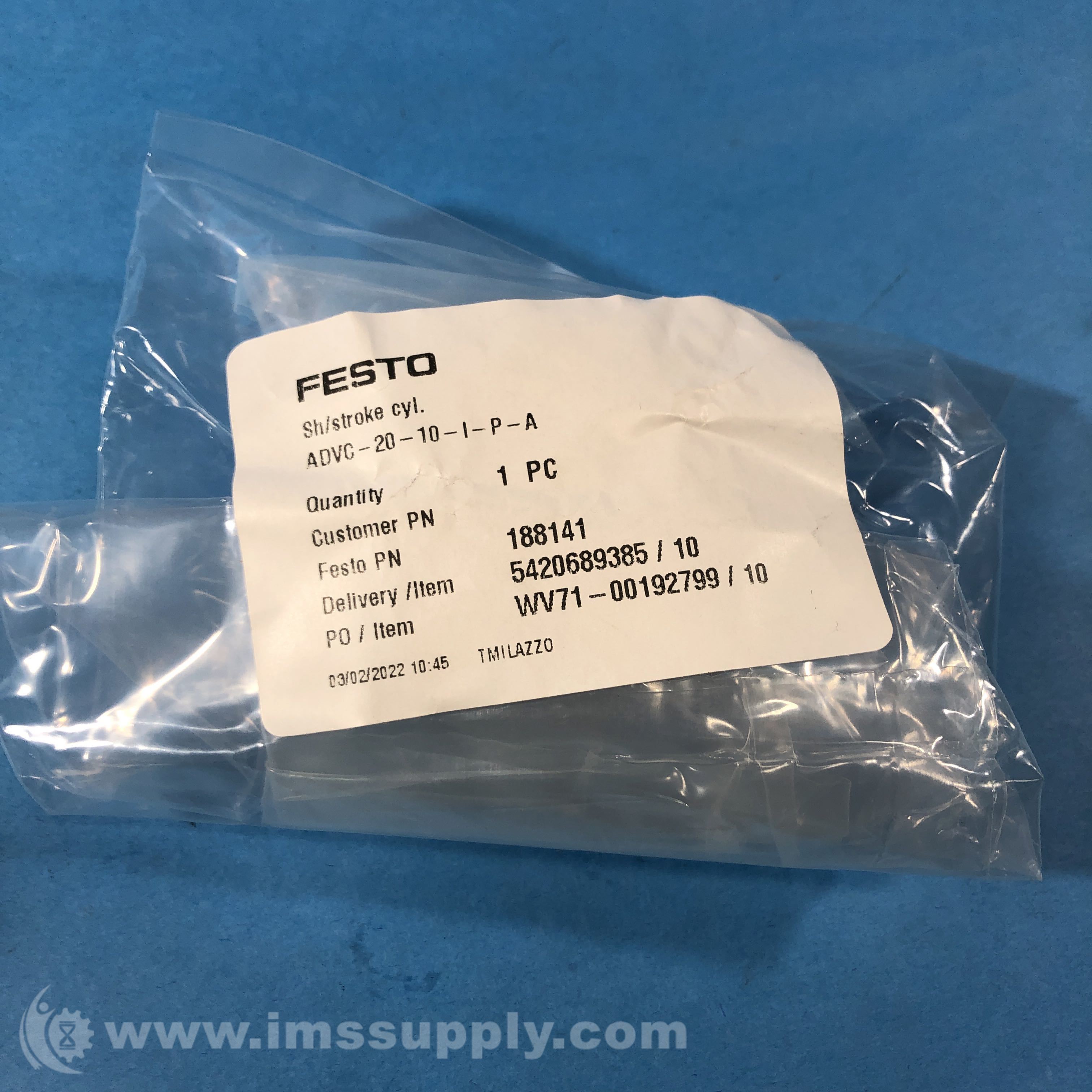 Festo ADVC-20-10-I-P-A Short-Stroke Cylinder - IMS Supply