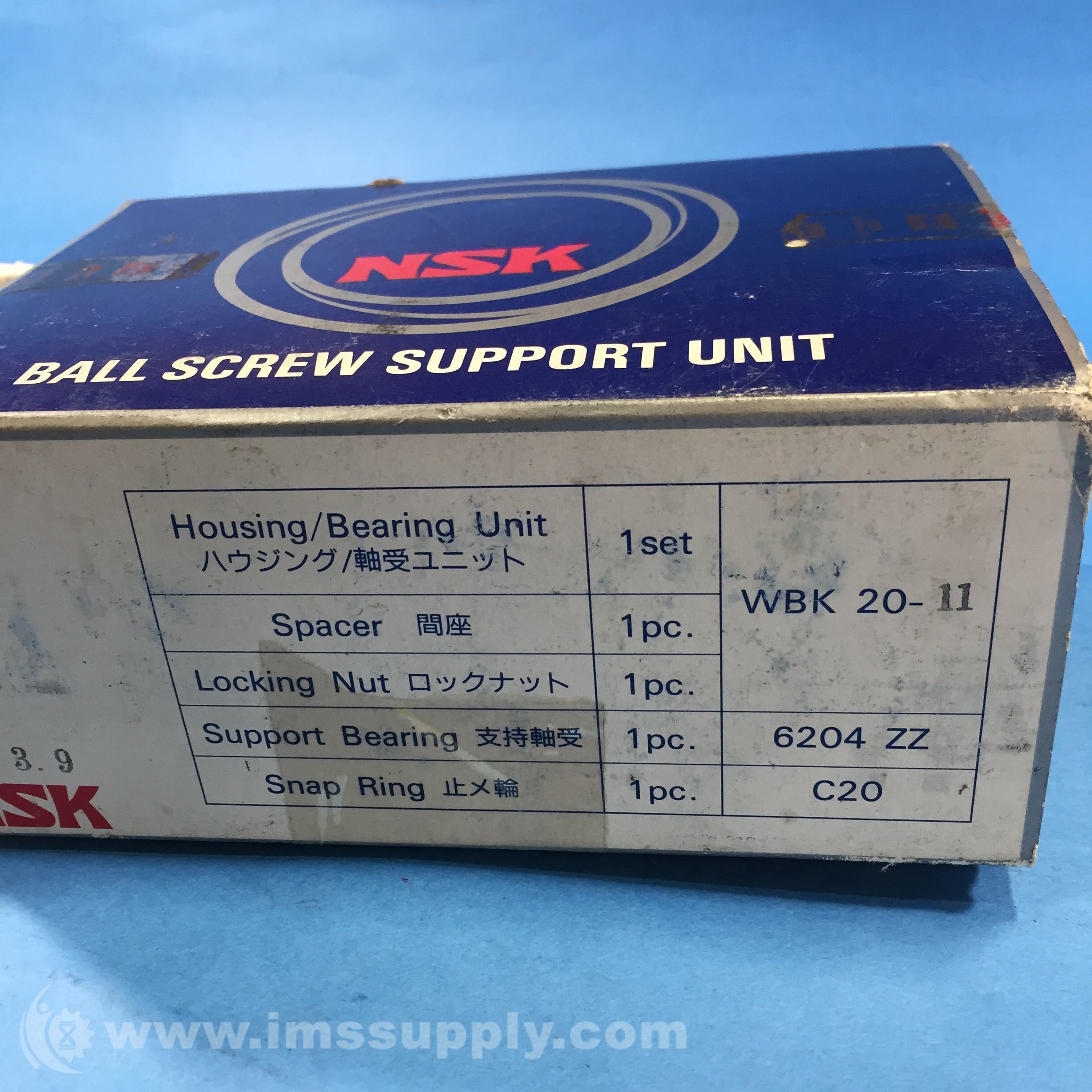 NSK WBK 20-11 Ball Screw Support Unit - IMS Supply