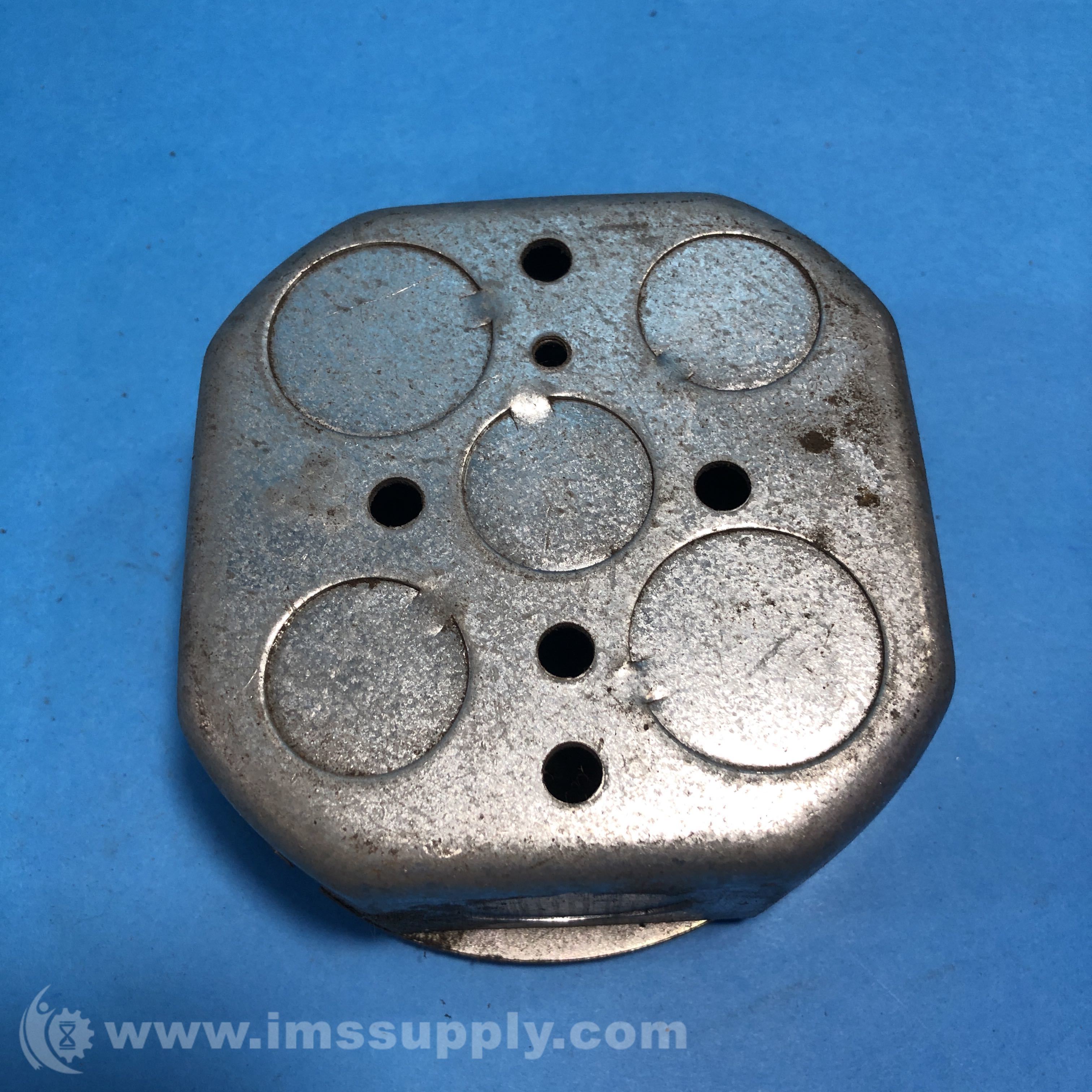 Octagonal Steel Outlet Box, Round Bottom Mount Plate - IMS Supply