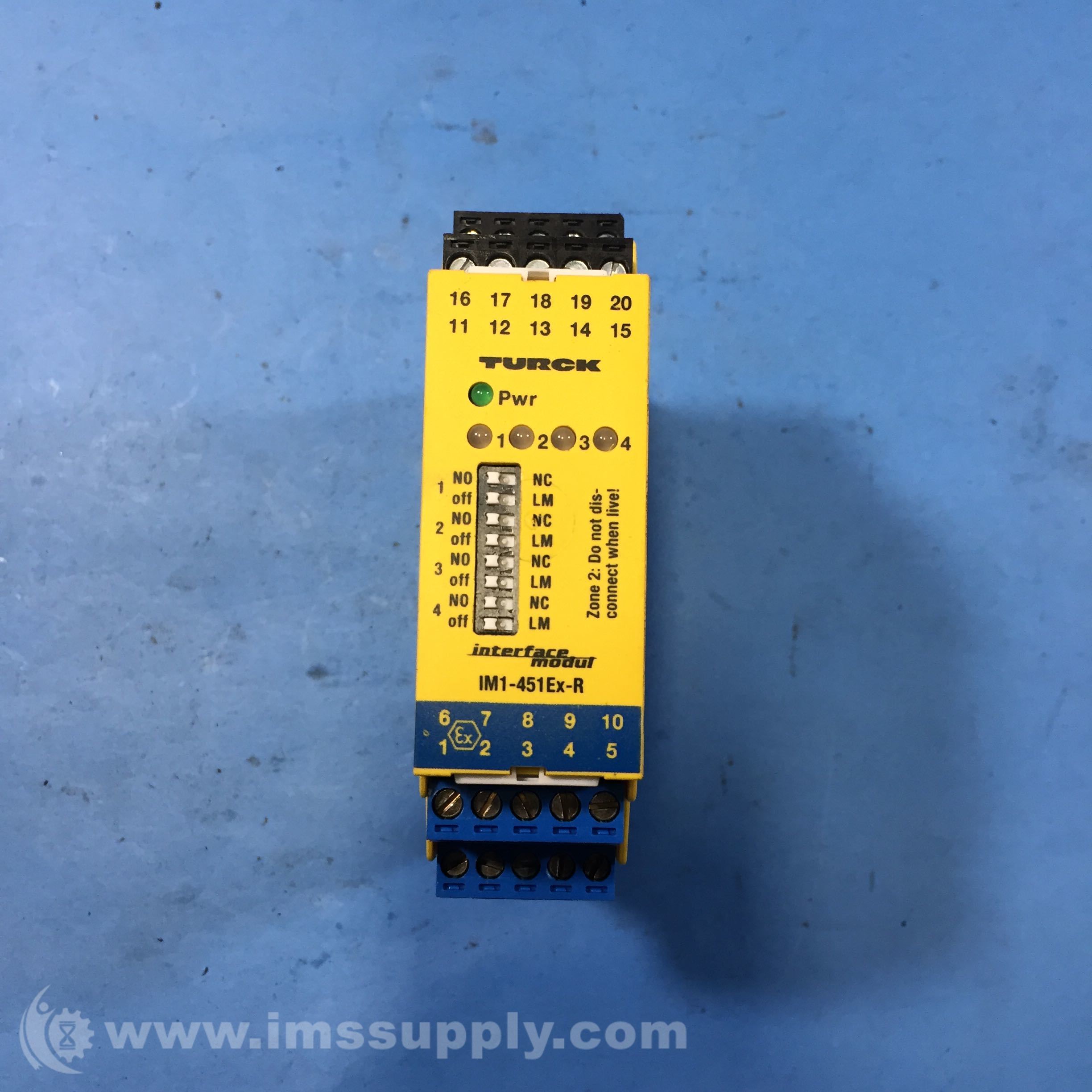 Turck IM1-451Ex-R Amplifier, Isolating Switching, 4 Channel - IMS Supply