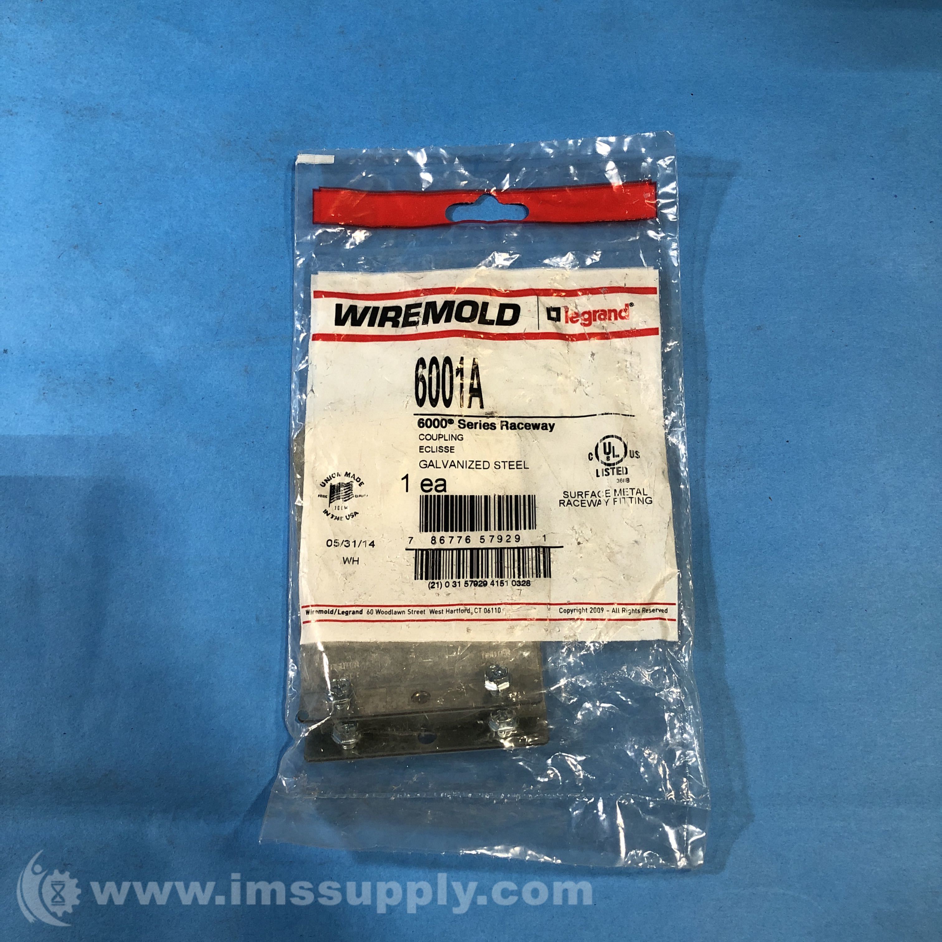 Wiremold 6001A Raceway Coupling, Steel, 6000 Series - IMS Supply