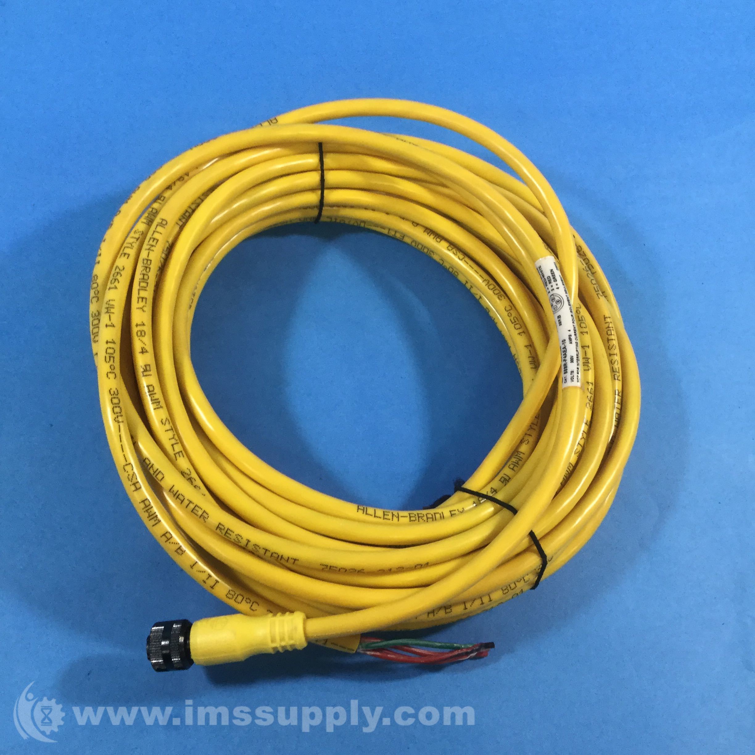 Allen Bradley 889R-F4AEA-10 Cordset, AC Micro, 4 Pin, Straight - IMS Supply