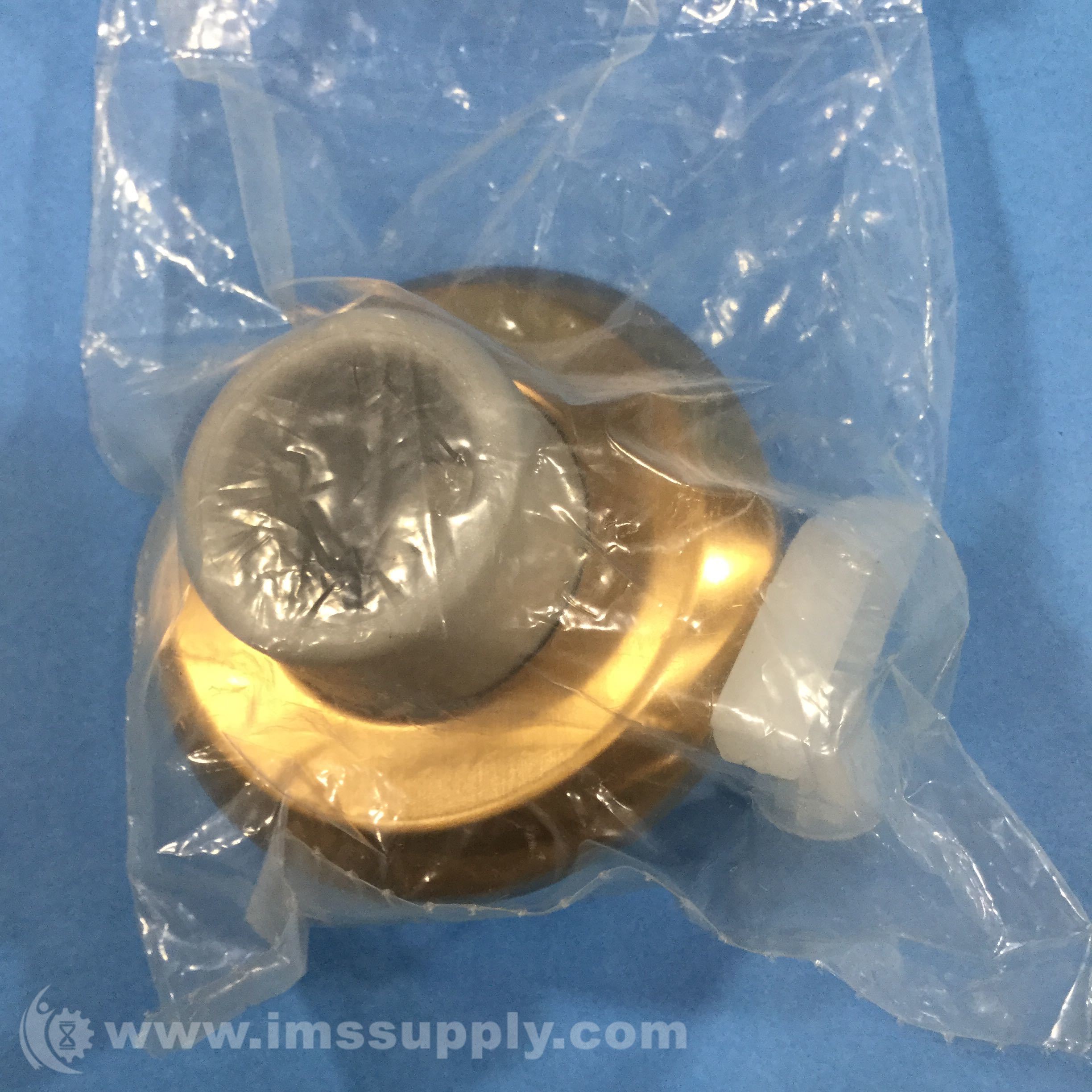 IVES Wall Bumper Door Stop, Brass, Convex Rubber - IMS Supply