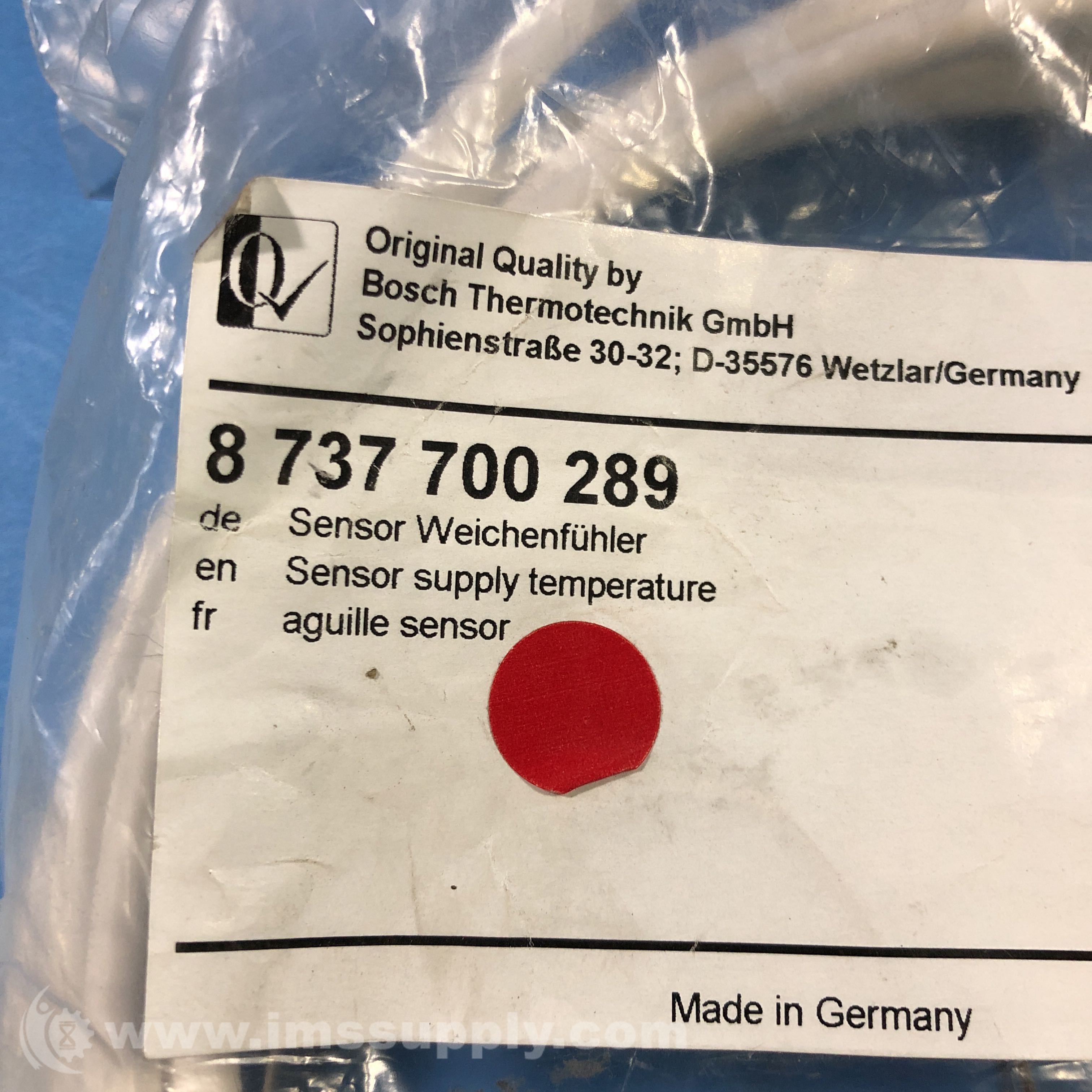 Bosch 8 737 700 289 Hardware Kit for Sensor Supply Temperature - IMS Supply