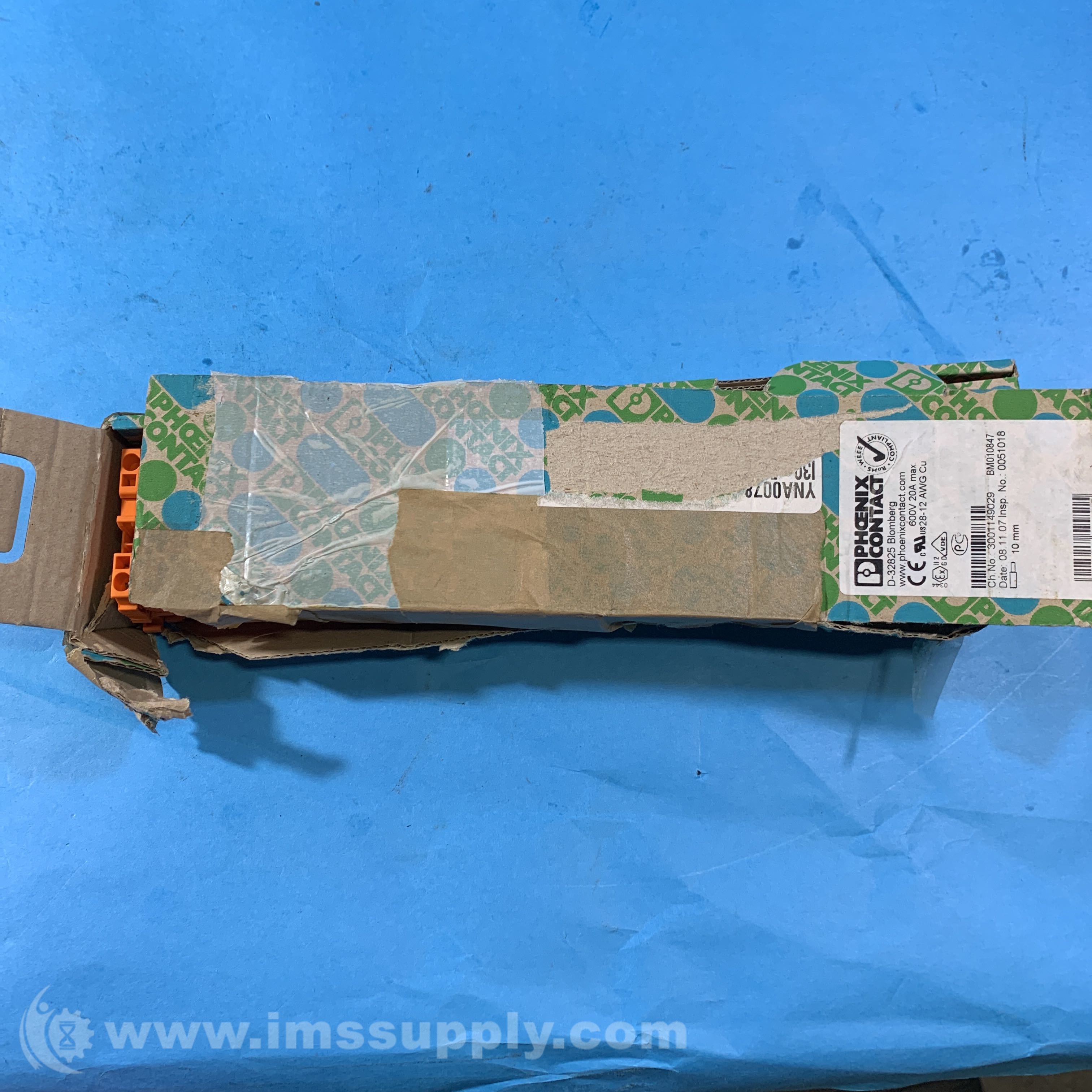 Phoenix Contact D-32825 Box of 50 Terminal Block - IMS Supply