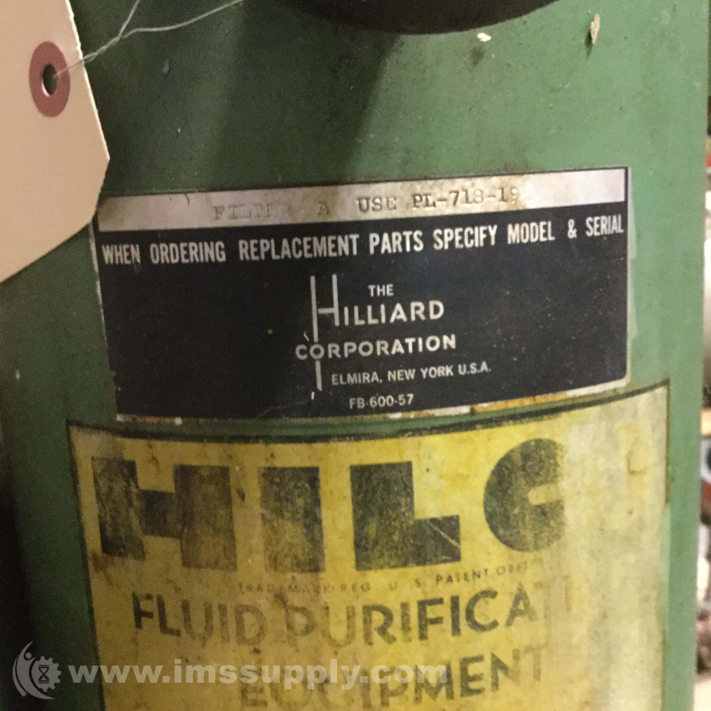 Hillard Corporation RHP-4-TS Hilco HyFlow Dual Stage Oil Filter - IMS ...