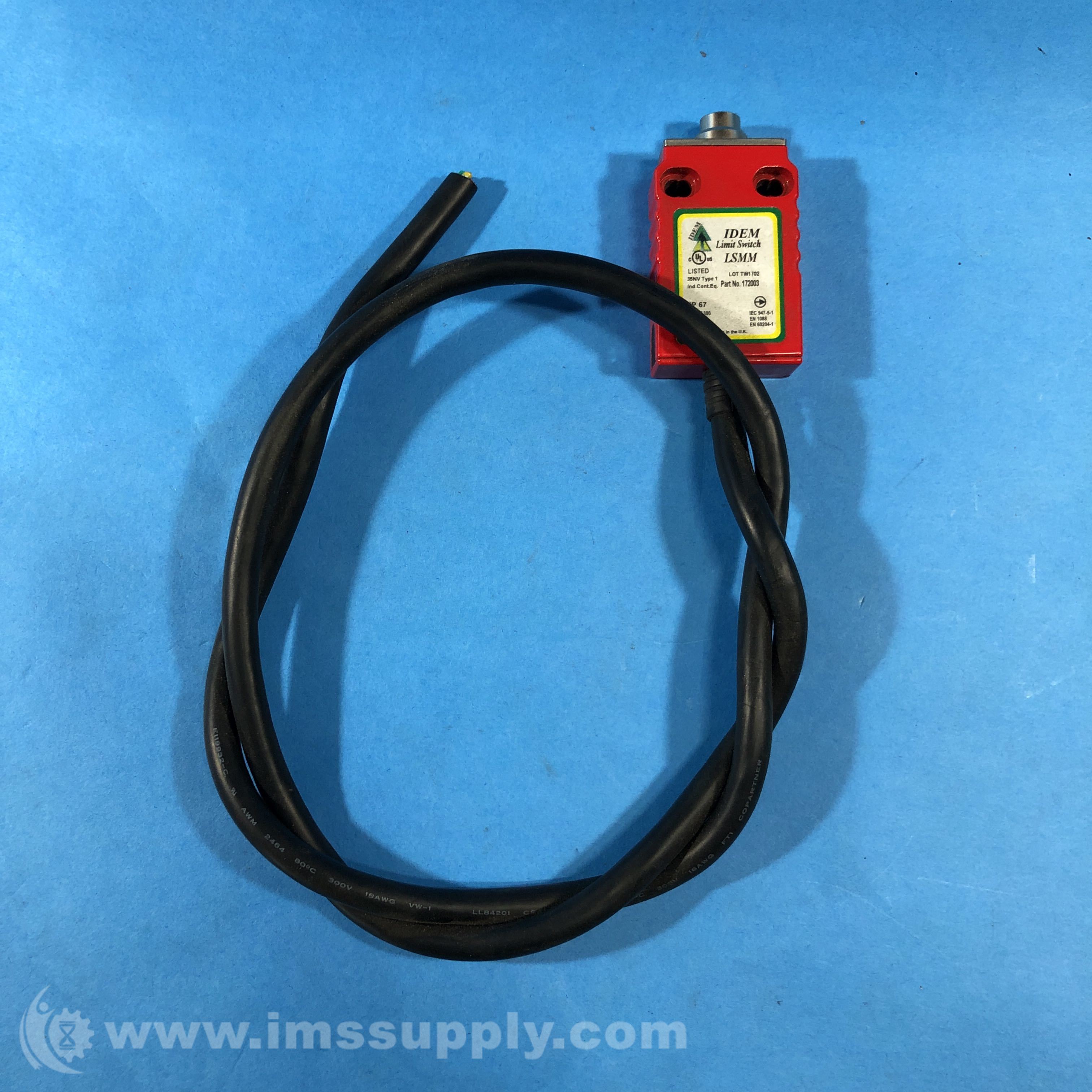 IDEM Safety Switches 172003 Safety Limit Switch, Brass Plunger - IMS Supply