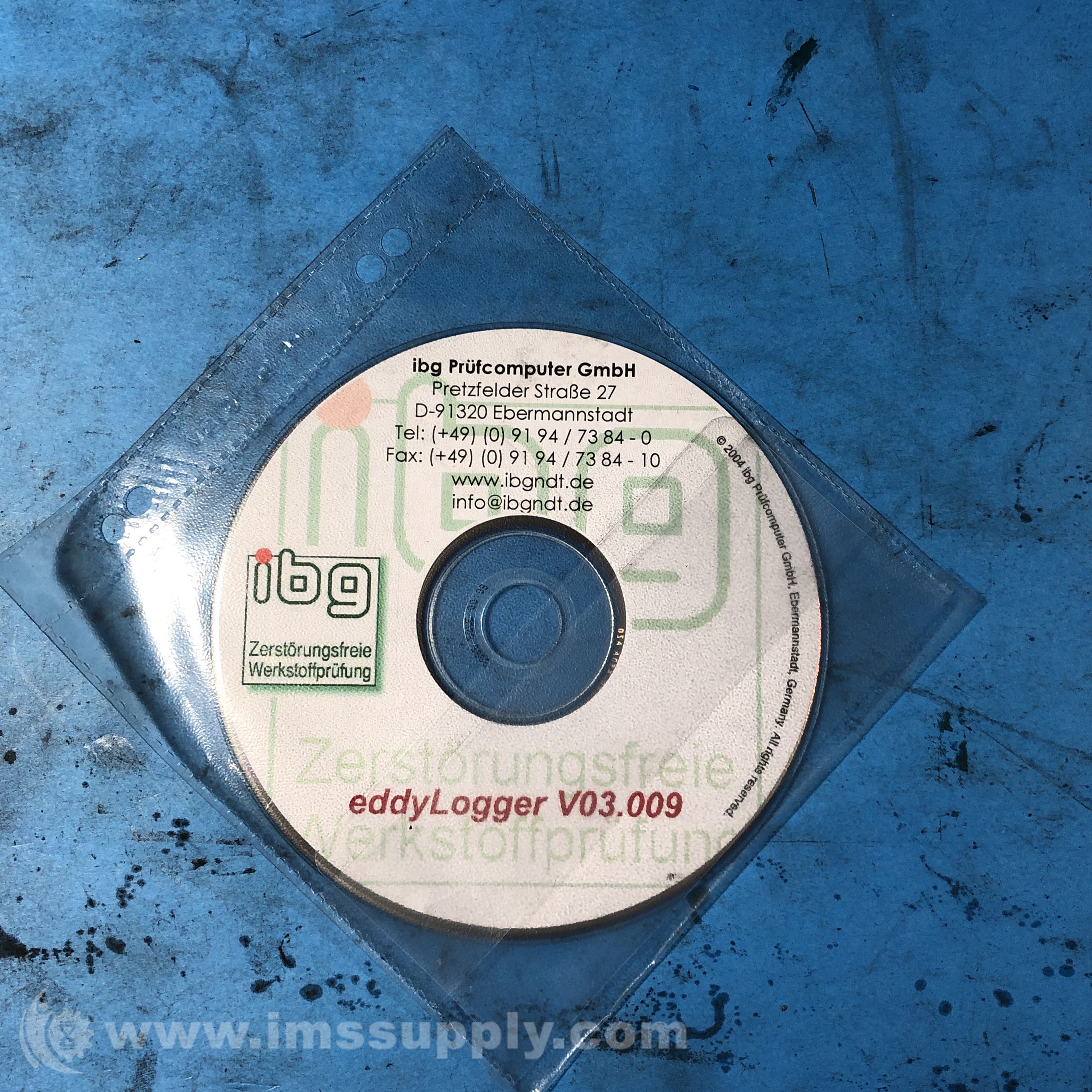 IBG V03.009 Eddy Logger Software - IMS Supply
