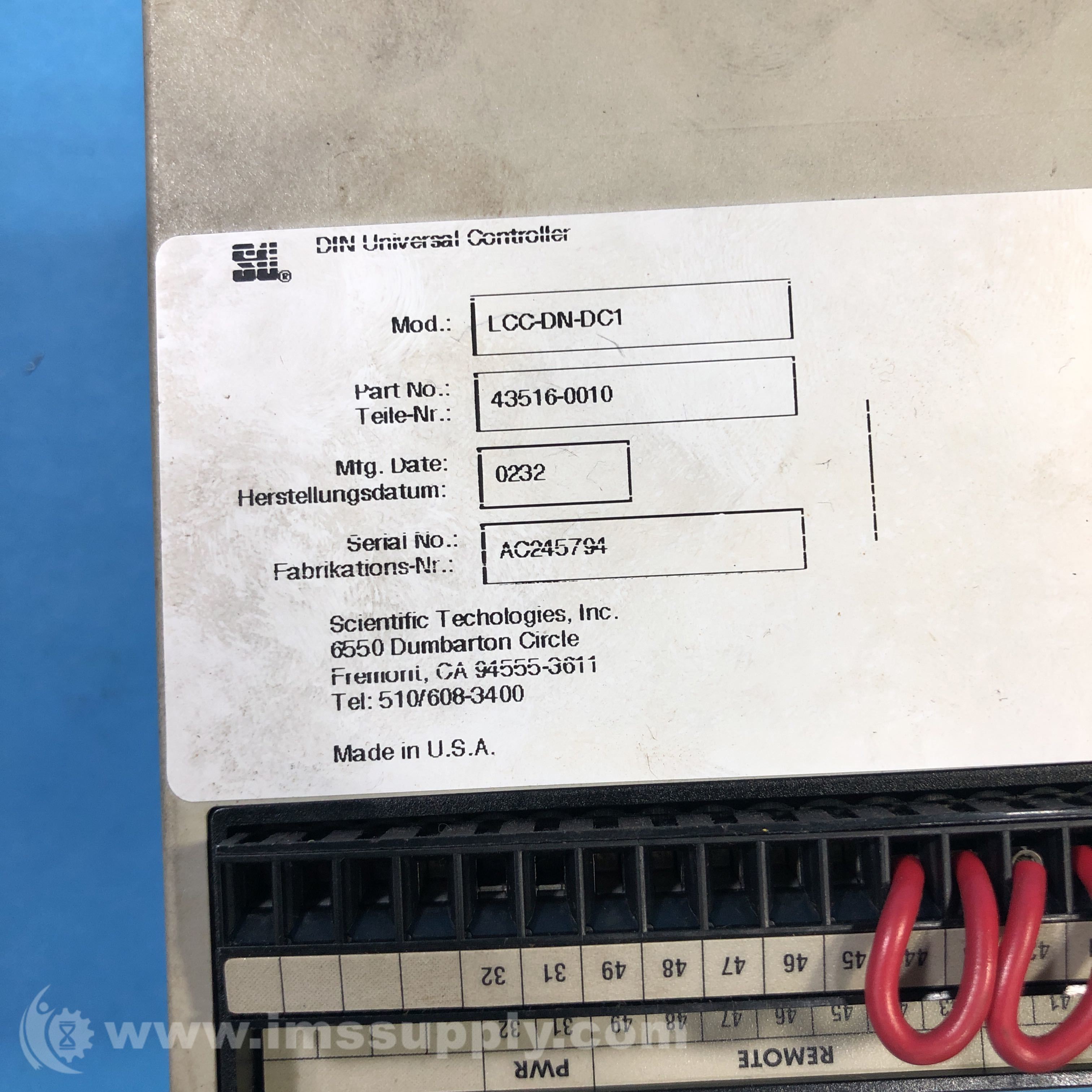 Sti 43516-0010 Universal Controller - IMS Supply