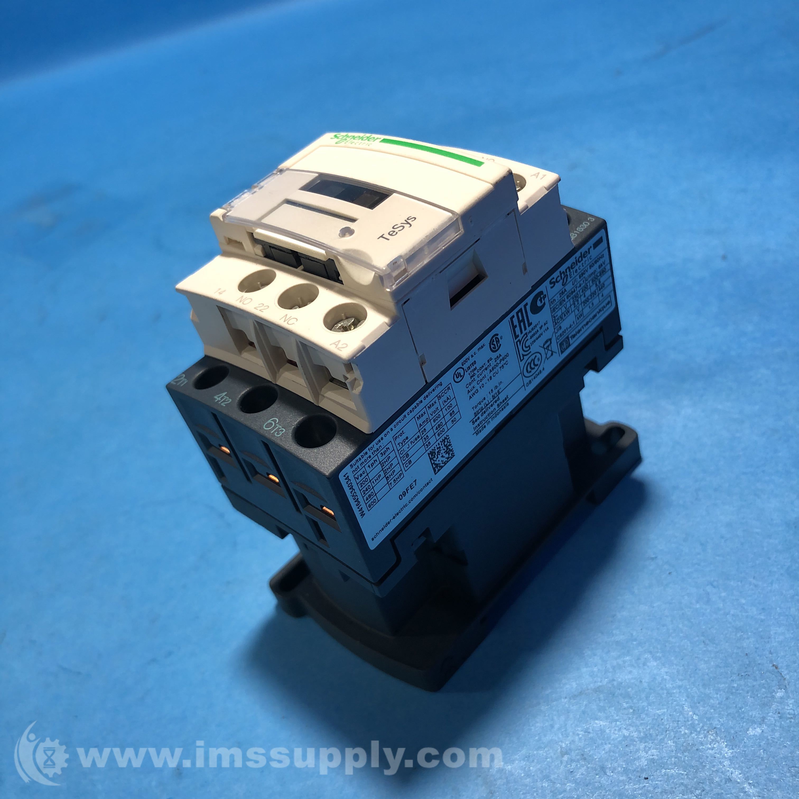 Schneider Electric LC1D09 Contactor, 9 Amp - IMS Supply