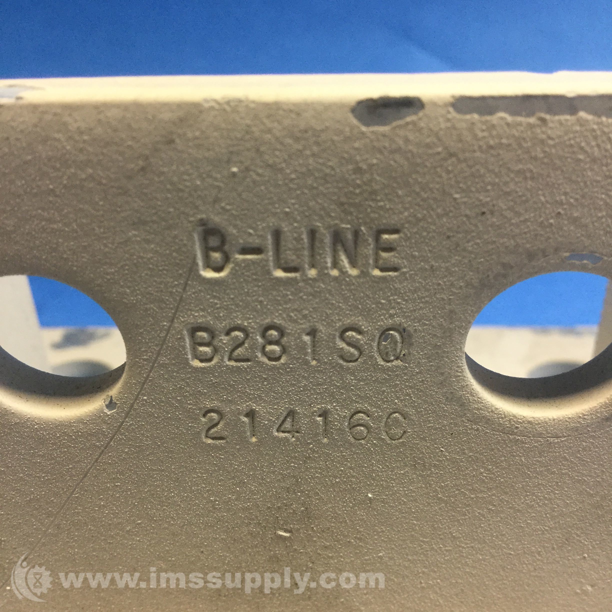 B Line B281SQ Double Post Zinc-Plated Channel Square Base - IMS Supply