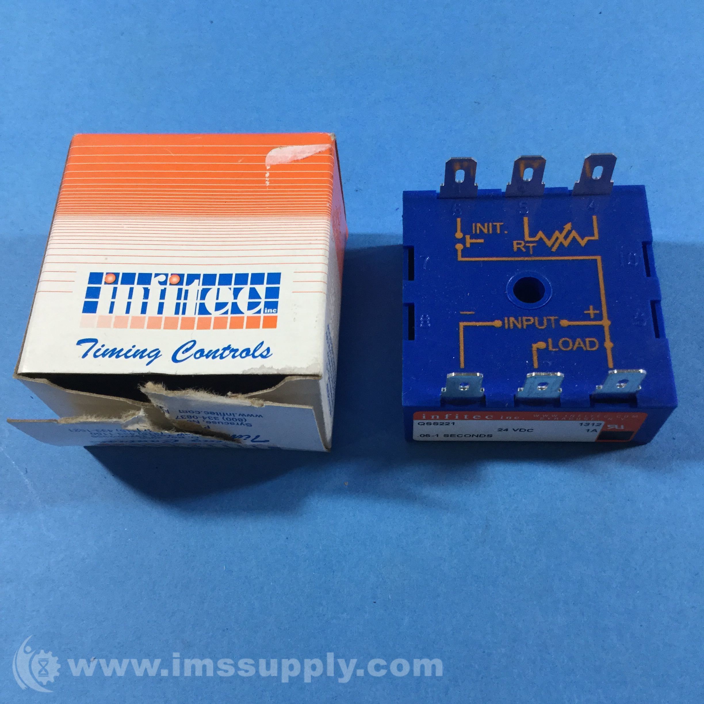 Infitec QSS221, Time Delay Relay 24VDC 1AMP .05 - 1 Second - IMS Supply