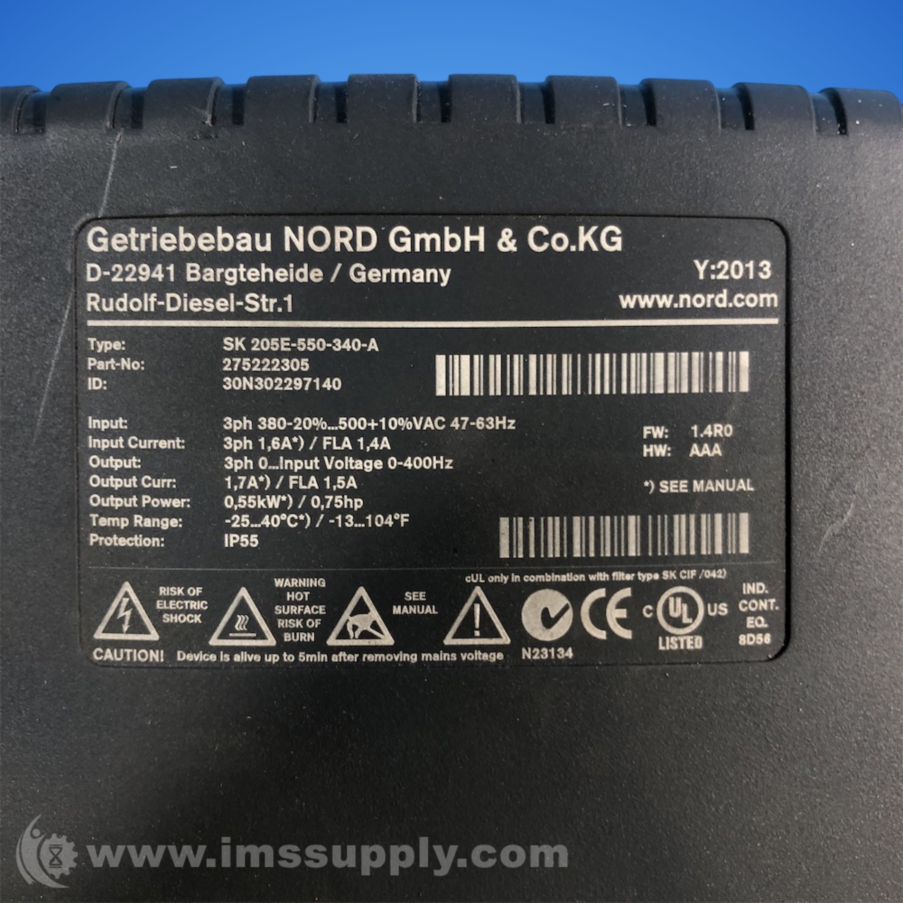 Nord SK205E-550-340-A AC Drive - IMS Supply