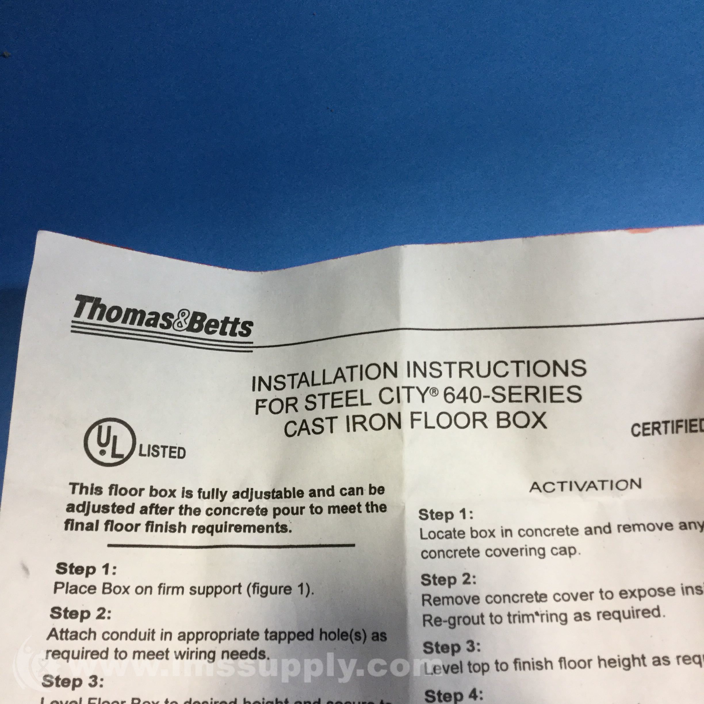 Thomas & Betts 642 2-Gang Floor Box - IMS Supply