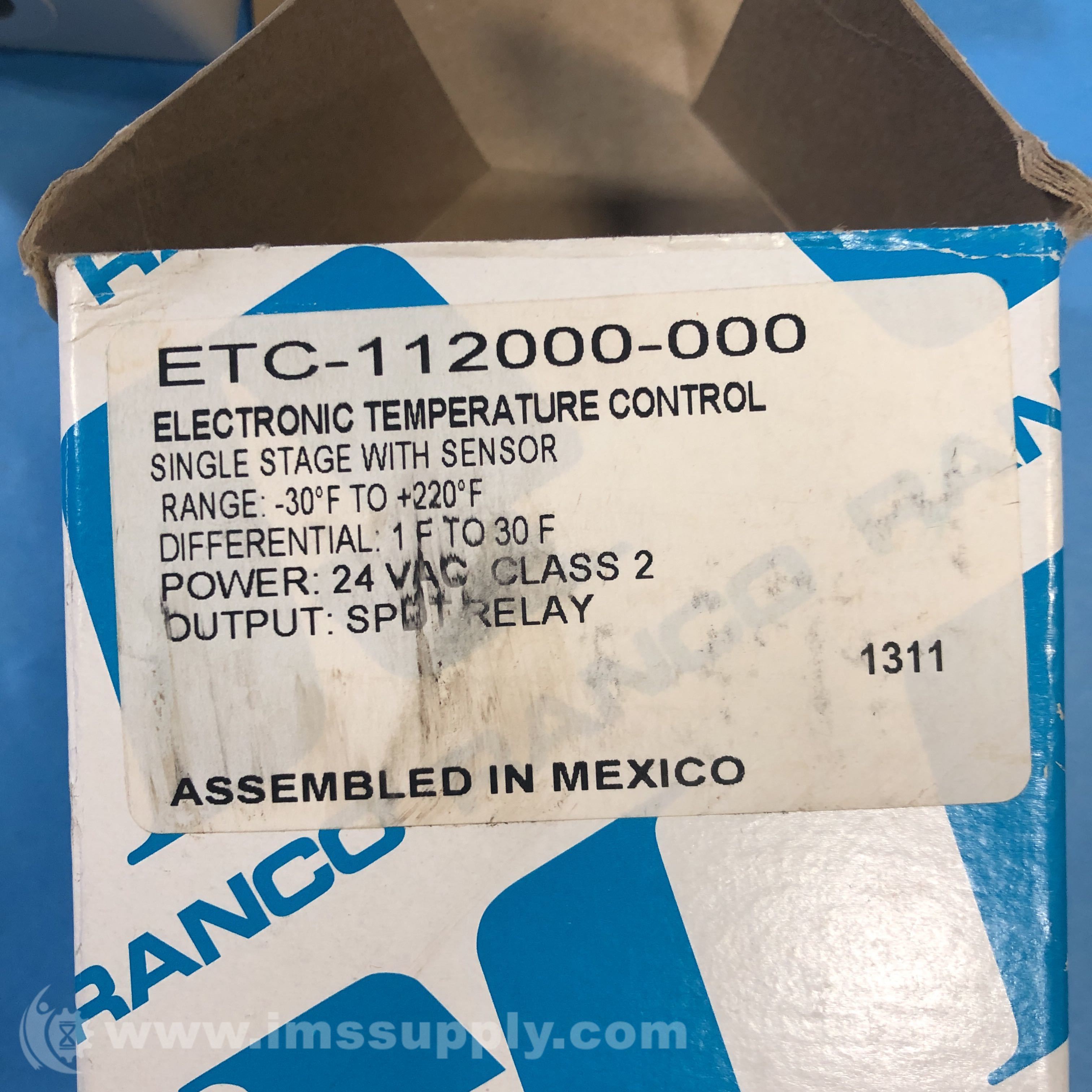 Ranco ETC-112000 24V Temperature Control - IMS Supply