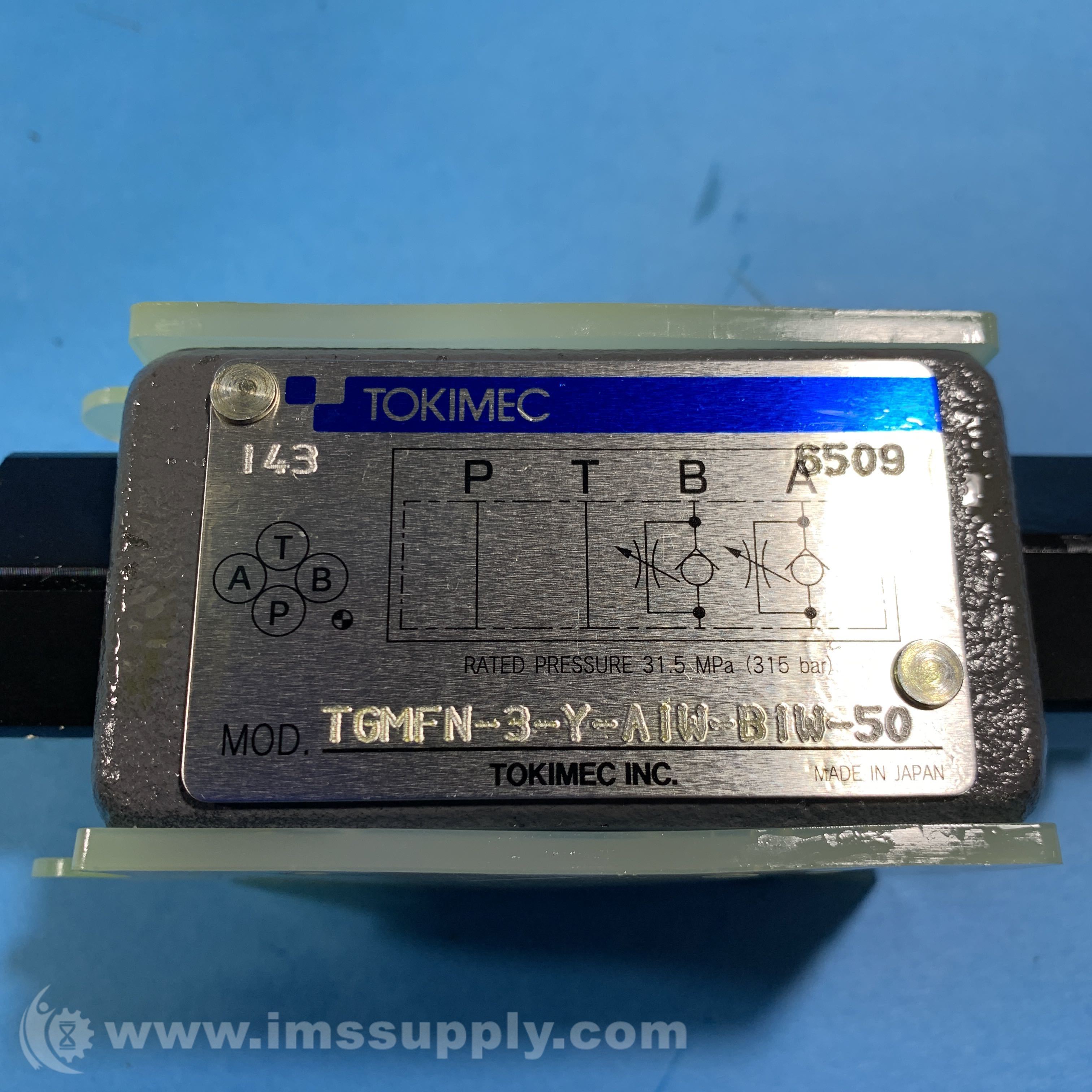 Tokimec TGMFN-3-Y-A1W-B1W-50 Restrictor Valve - IMS Supply