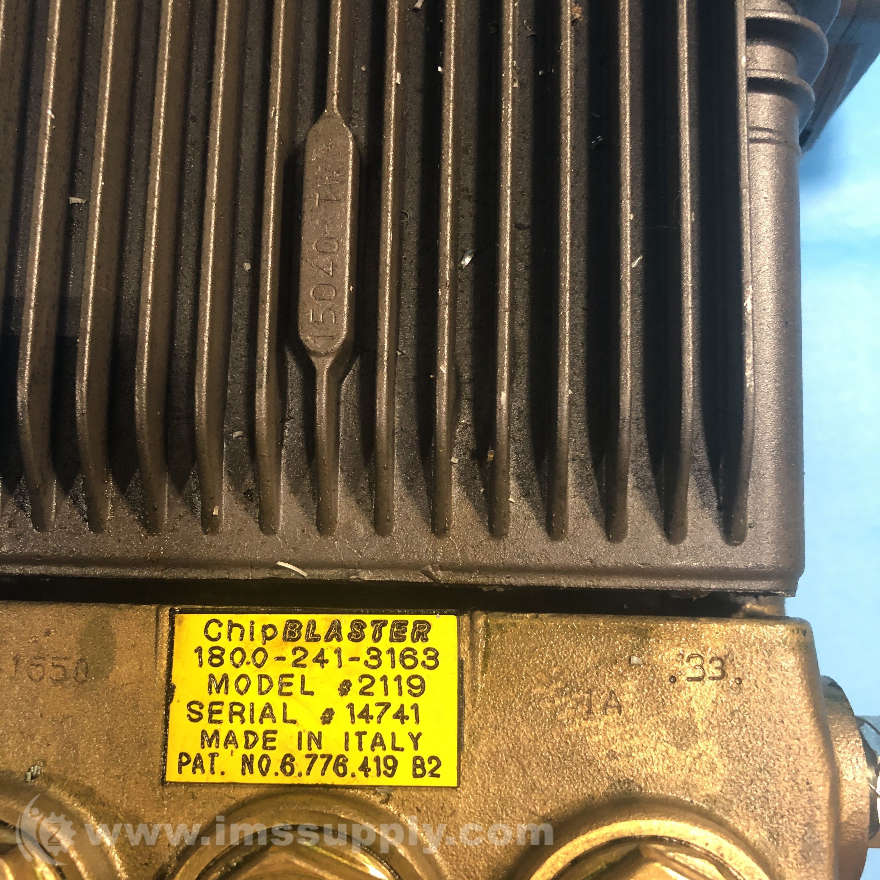 ChipBLASTER, Inc. 2119 High Pressure Pump - IMS Supply