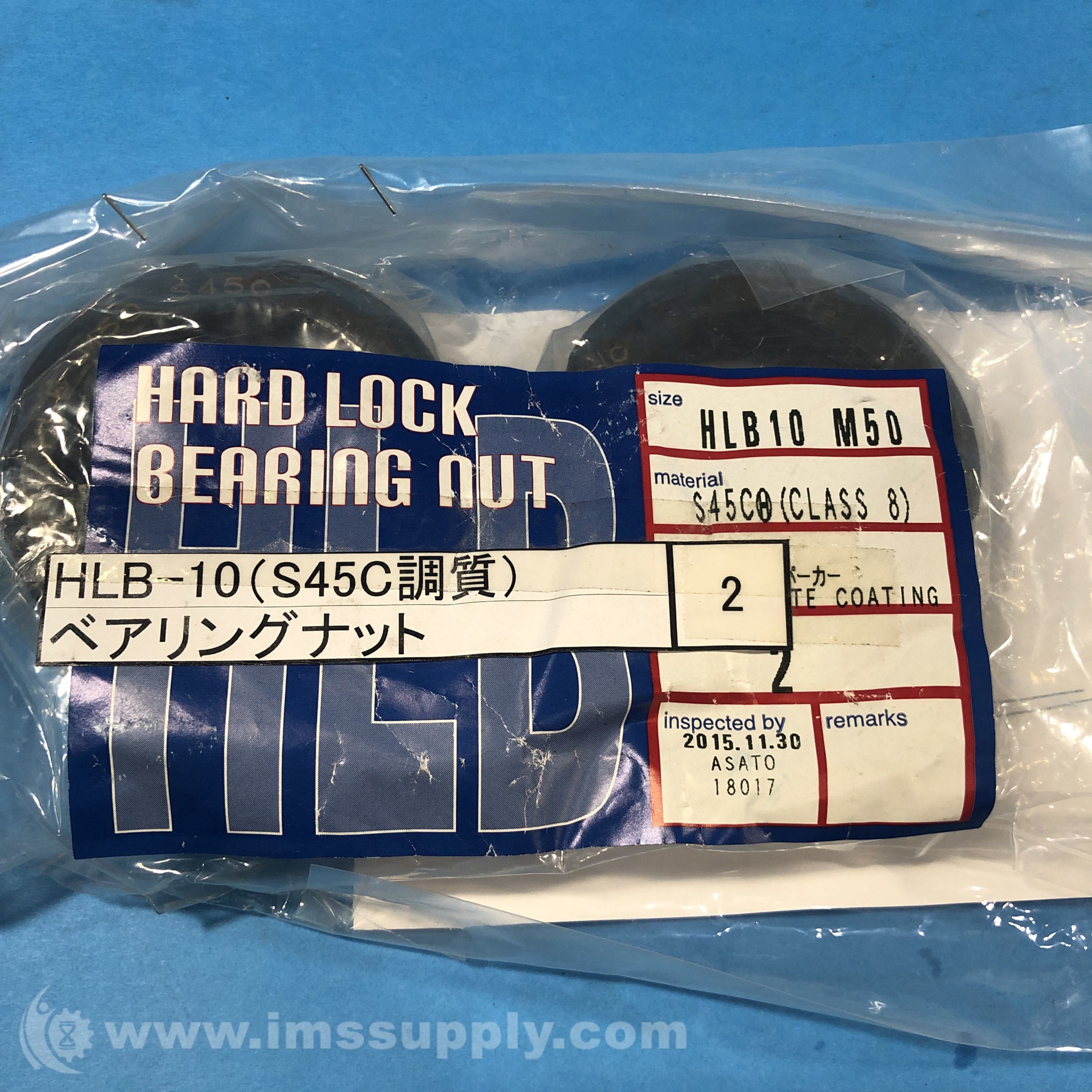 HLB HLB-10 (S45C) Hard Locking Bearing Nut Bag of 2 - IMS Supply