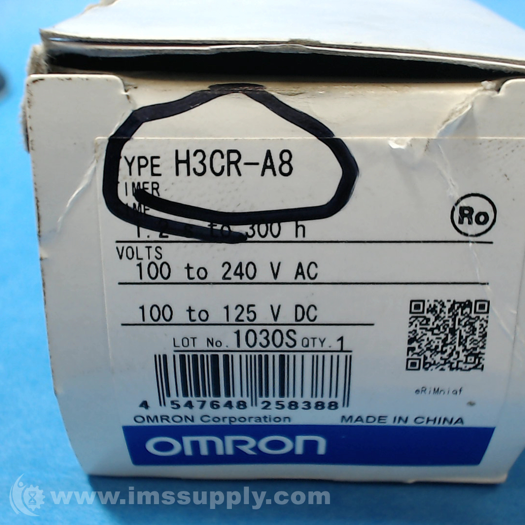 Omron H3CR-A8-AC100-240/DC100-125 Timer Analog Solid State - IMS Supply