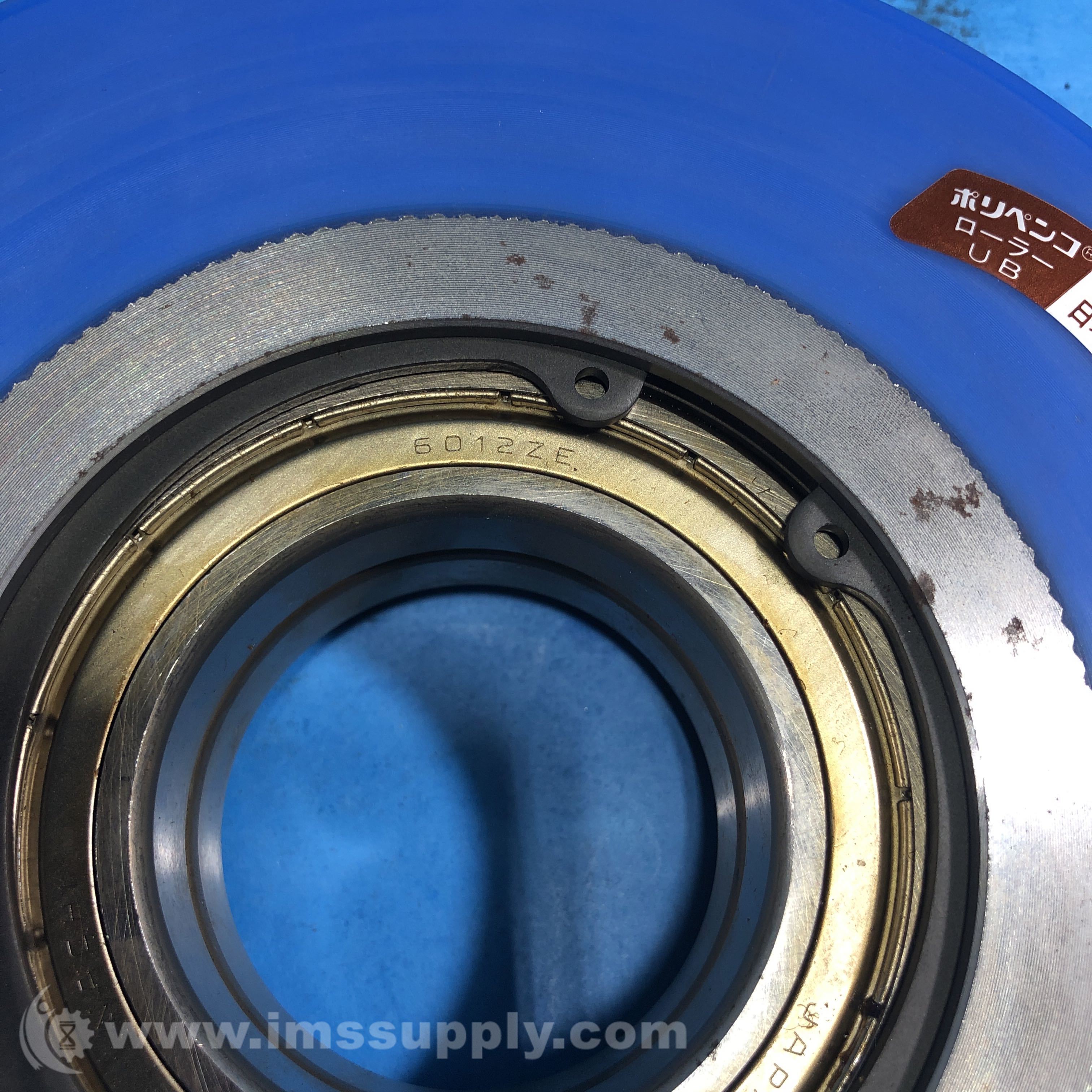 Nippon Polypenco MCF-RBP 200X49 Blue Nylon Pulley Roller Wheel - IMS Supply