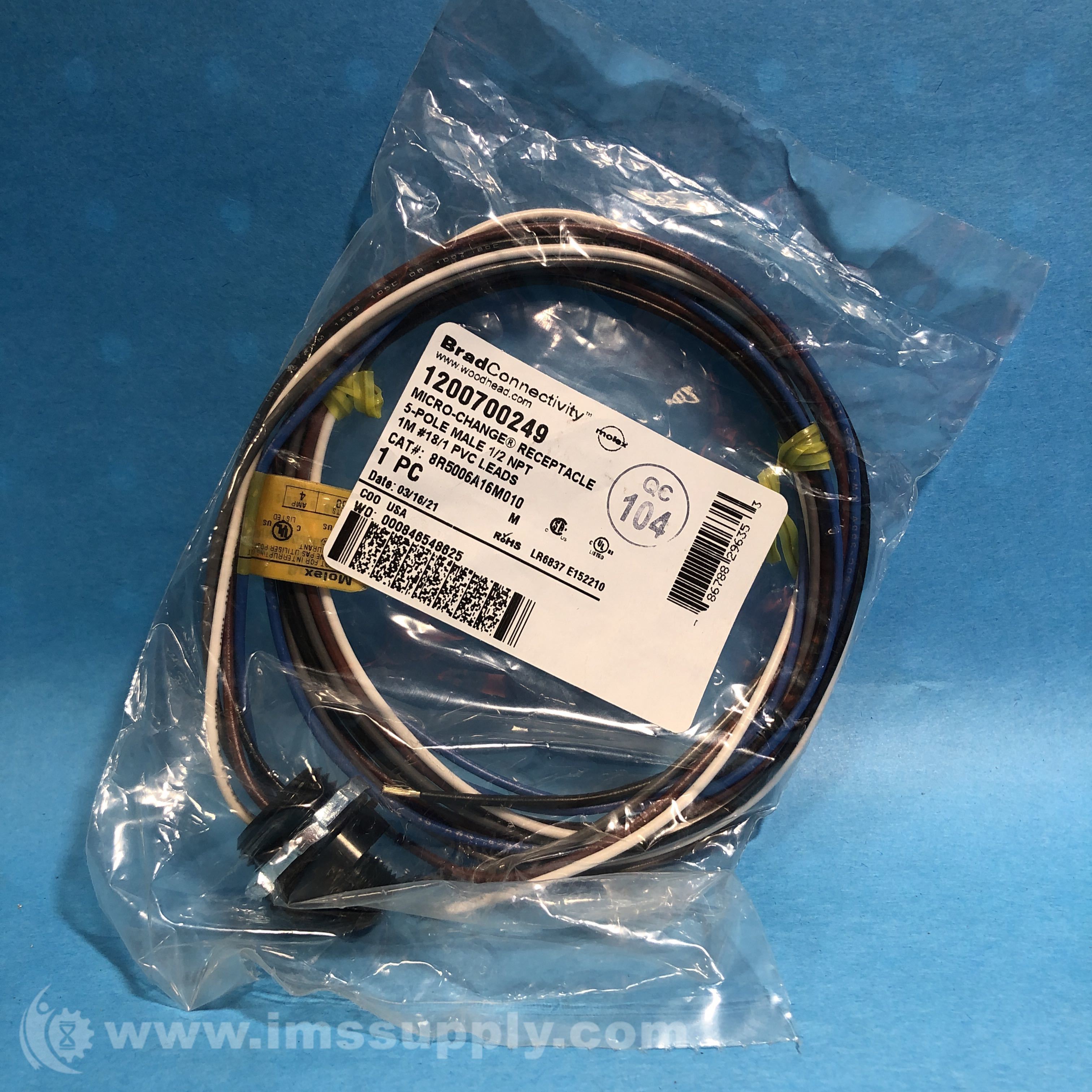 Molex 1200700249 Micro-Change (M12) Receptacle - IMS Supply