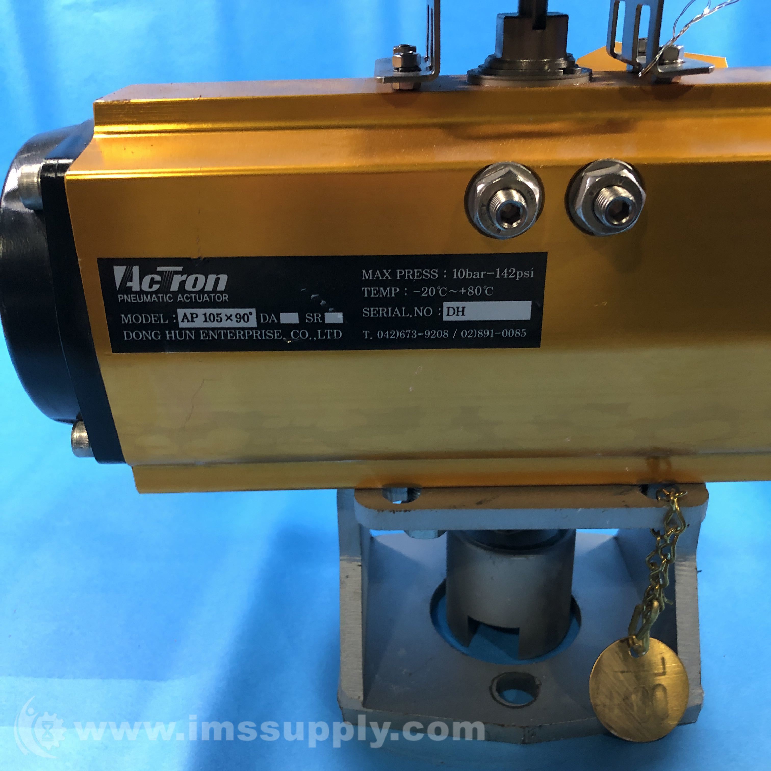 Actron AP 105 x 90 Actuator Max press: 10bar-124psi - IMS Supply