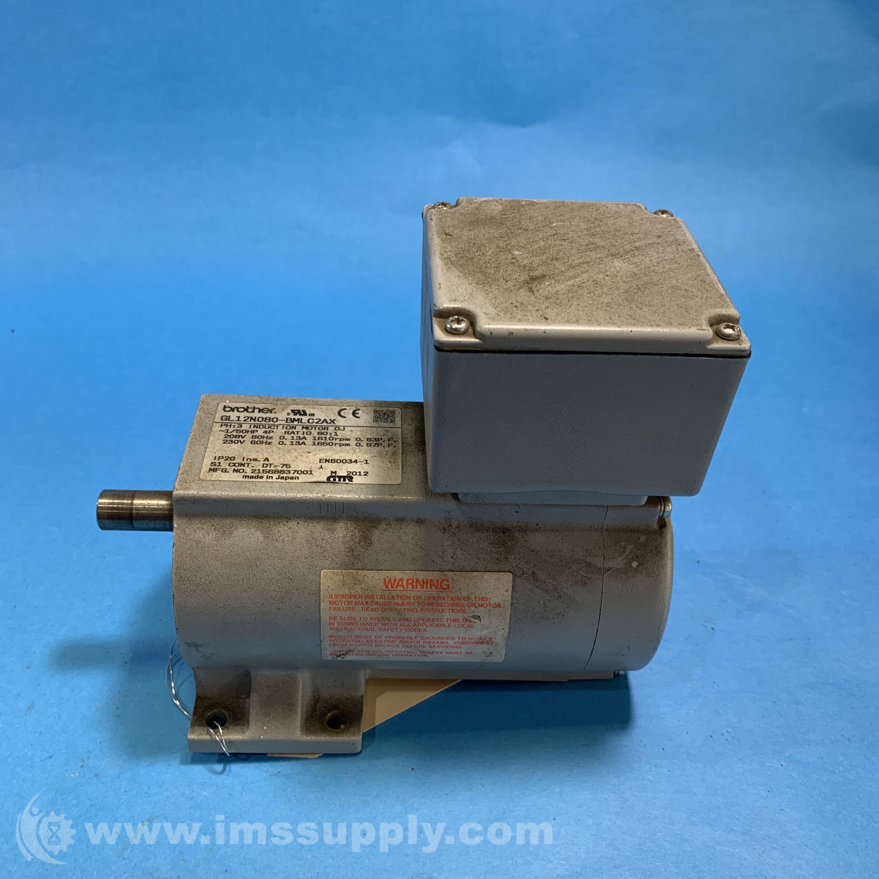 Brother GL12N080-BMLC2AX 3 Phase Induction Motor - IMS Supply