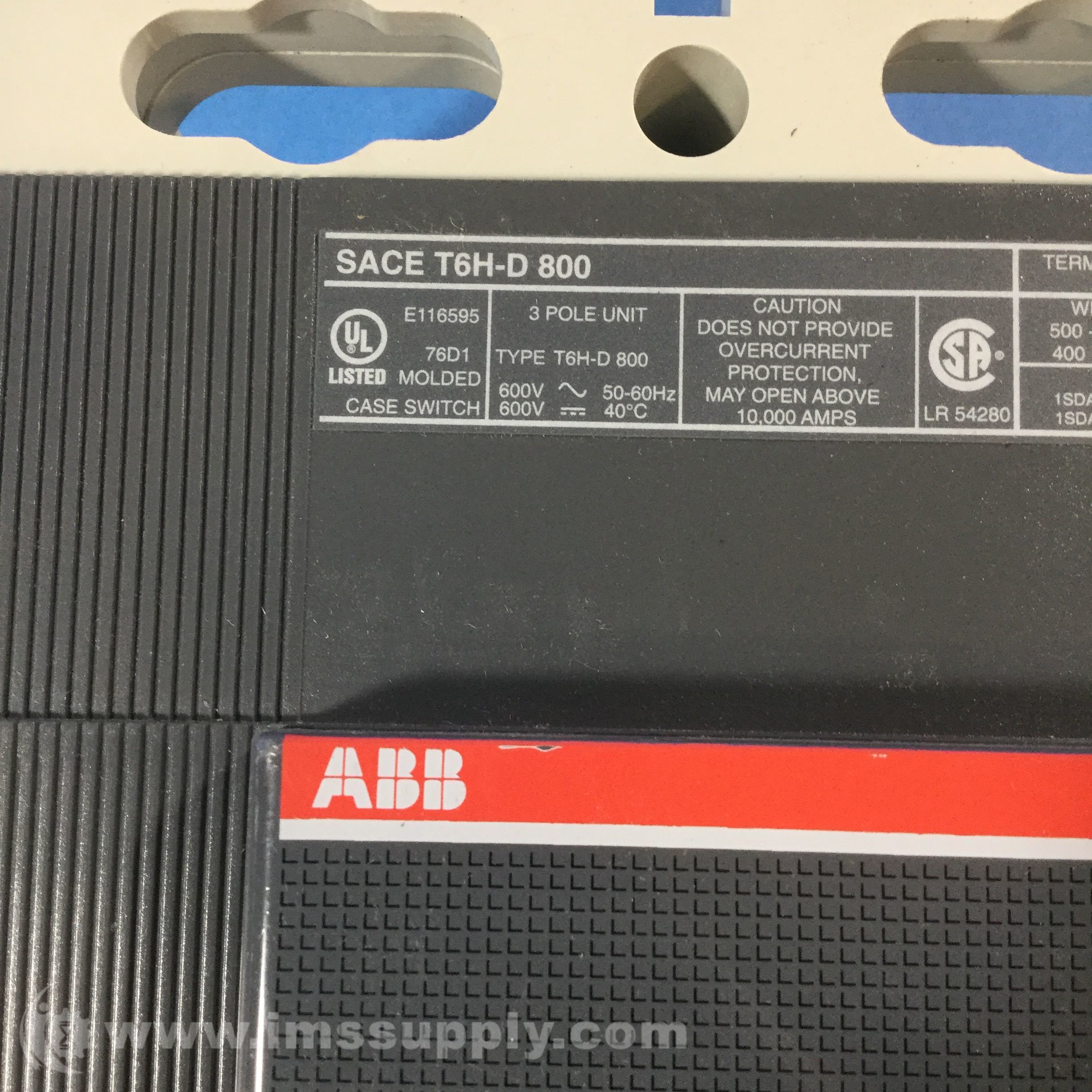 ABB SACE T6H-D 800, Motor Operator - IMS Supply