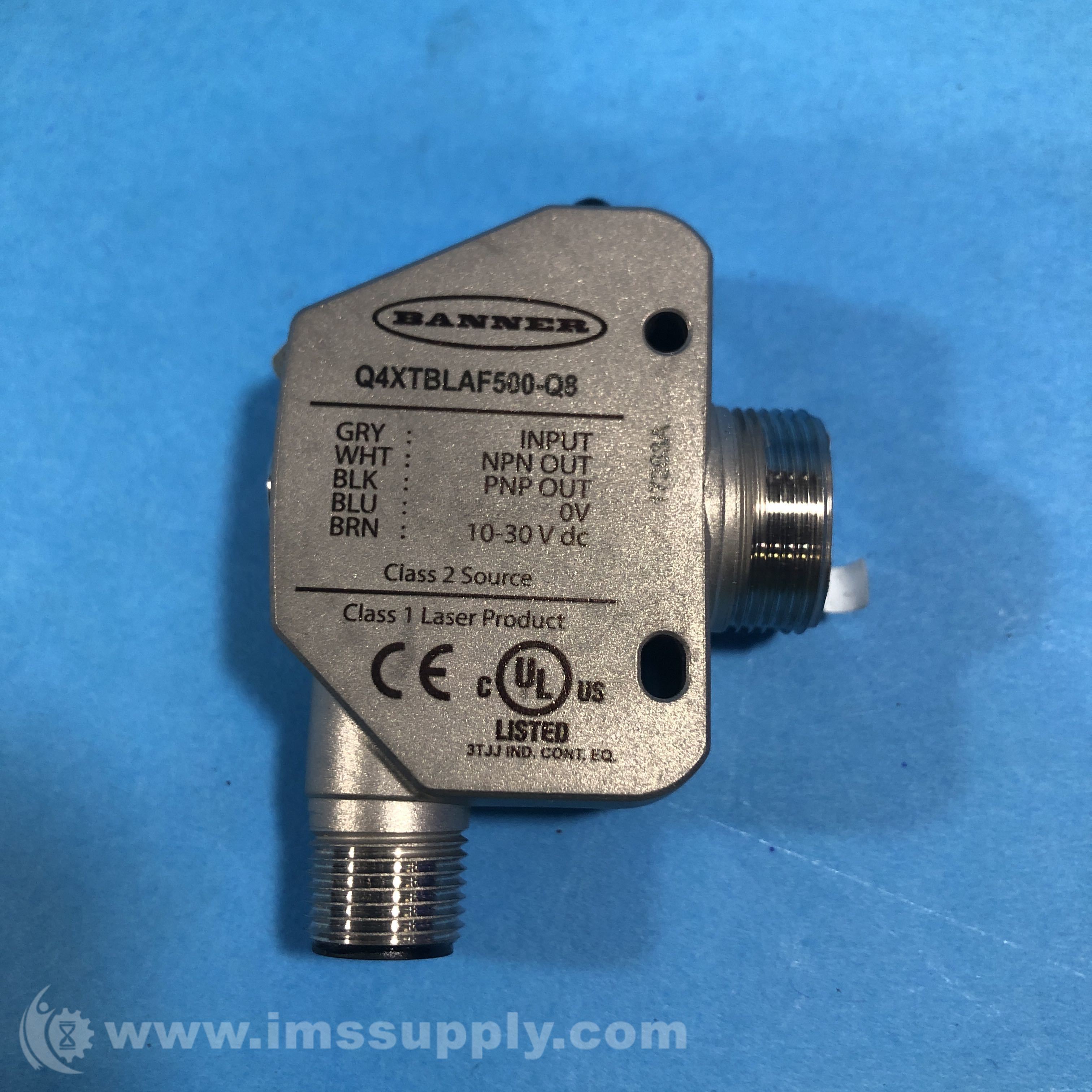 Banner Q4XTBLAF500-Q8 Photoelectric Sensor Laser - IMS Supply