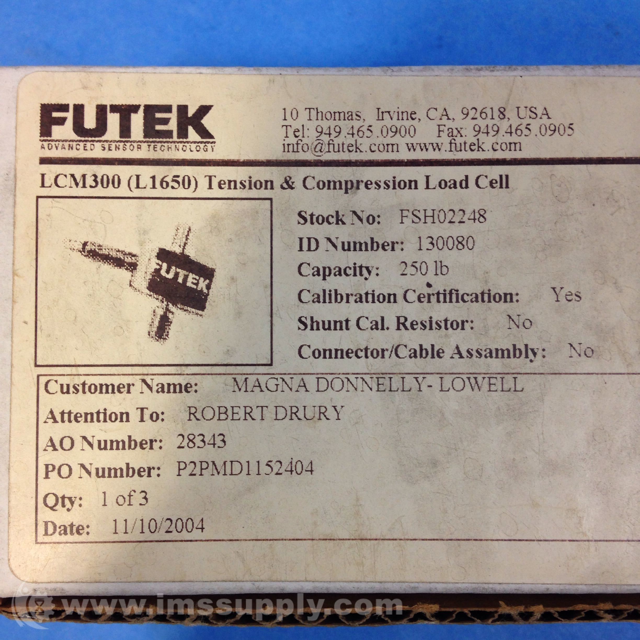 FUTEK LCM300--250LB Load Cell - IMS Supply