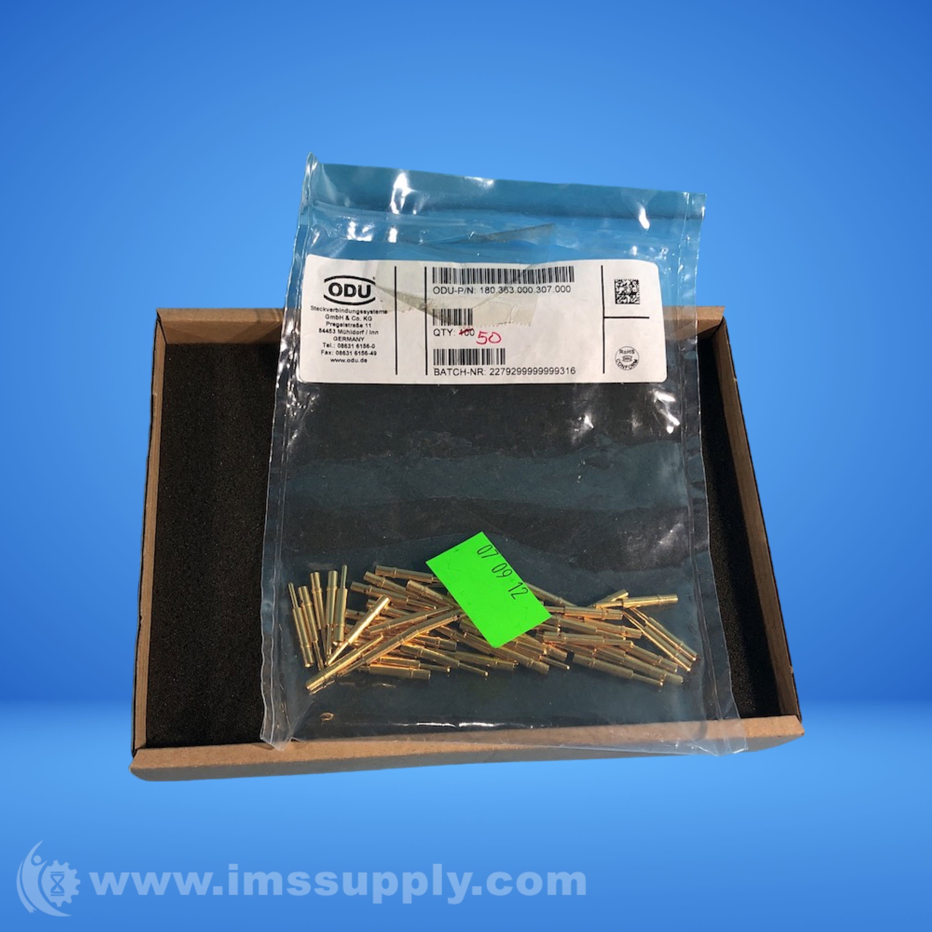 ODU 180.363.000.307.000 Bag of 50 Spring Contact Probes - IMS Supply