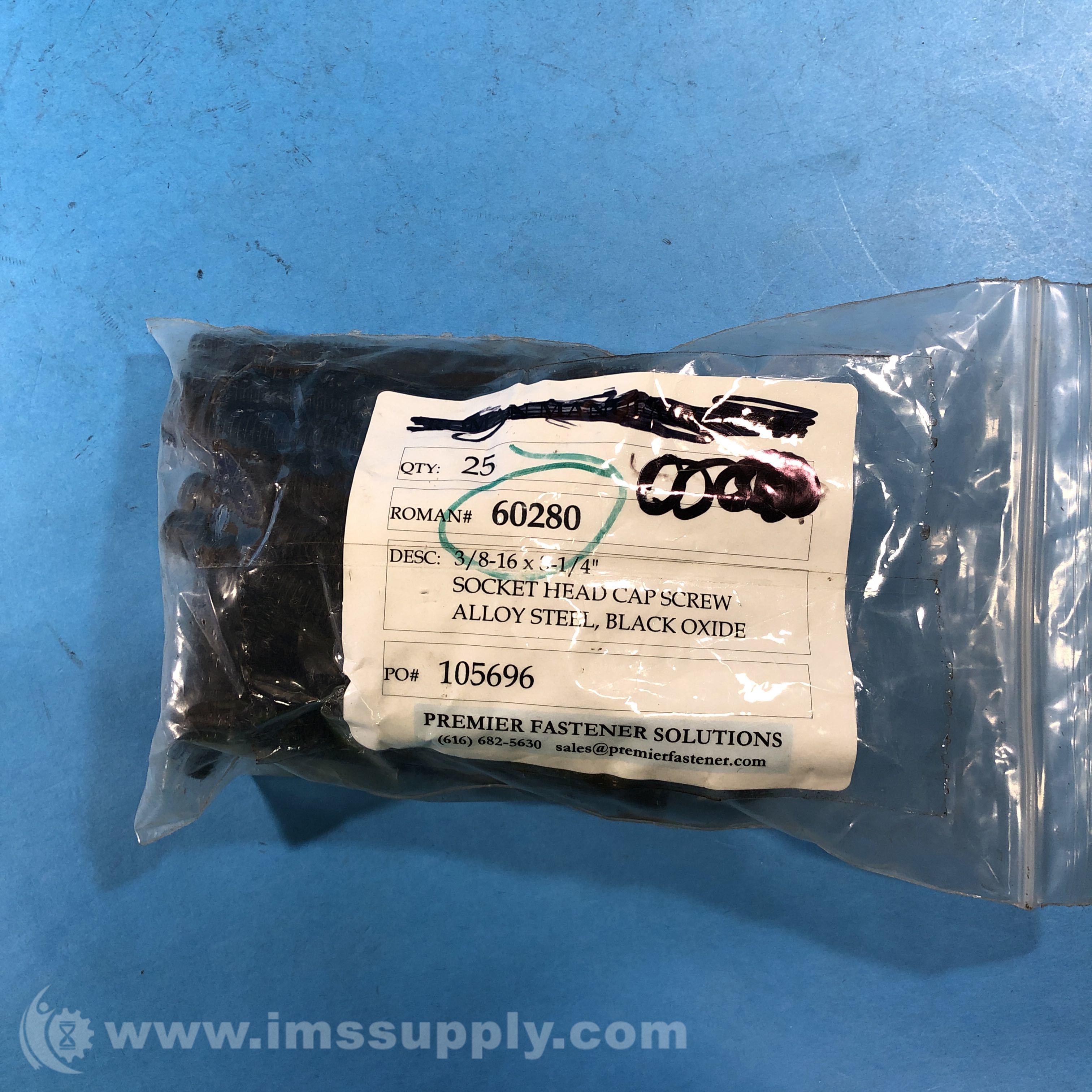 PREMIER FASTENER 60280 Socket Head Cap Screw Pack of 25 - IMS Supply