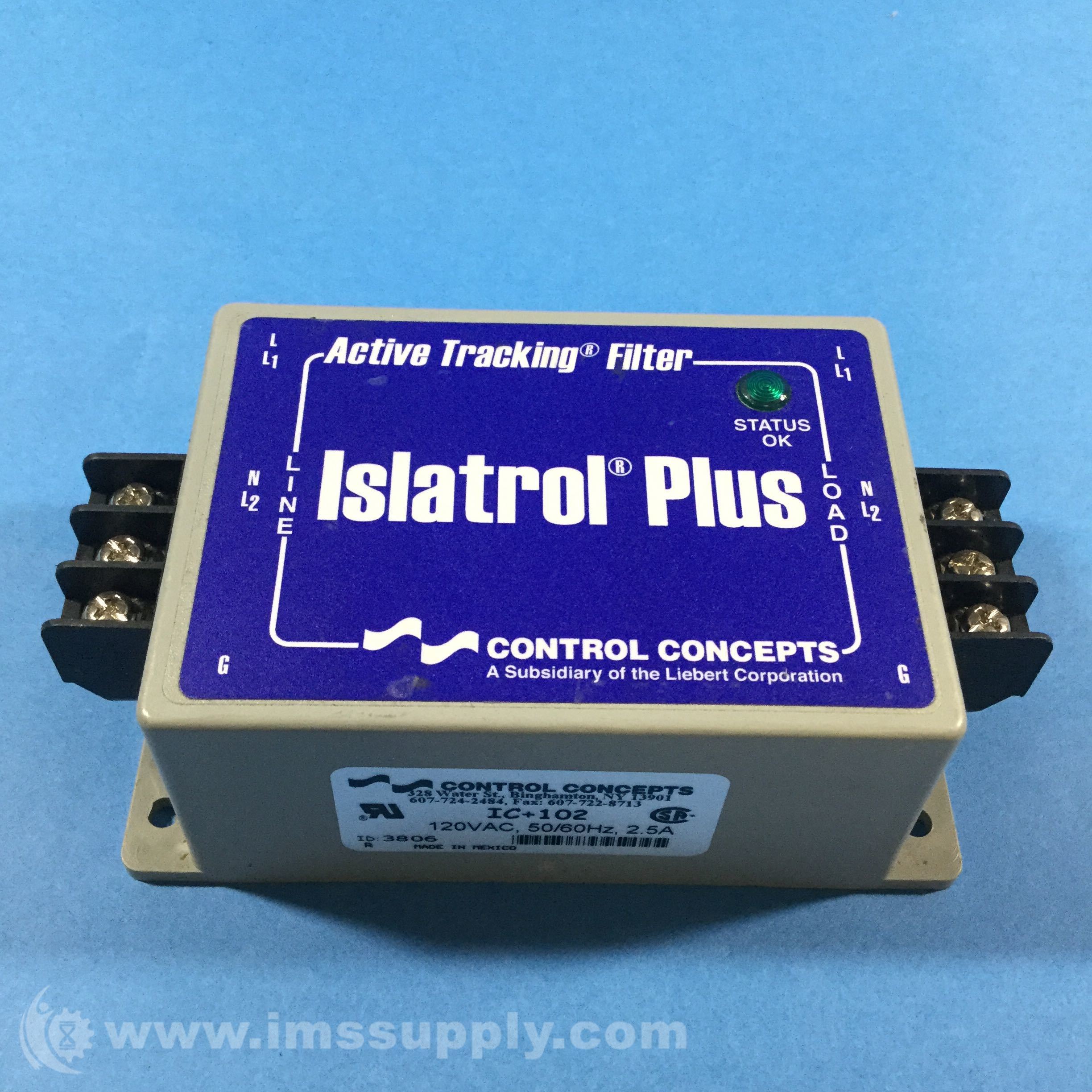 Control Concepts IC+102 Active Tracking Filter - IMS Supply