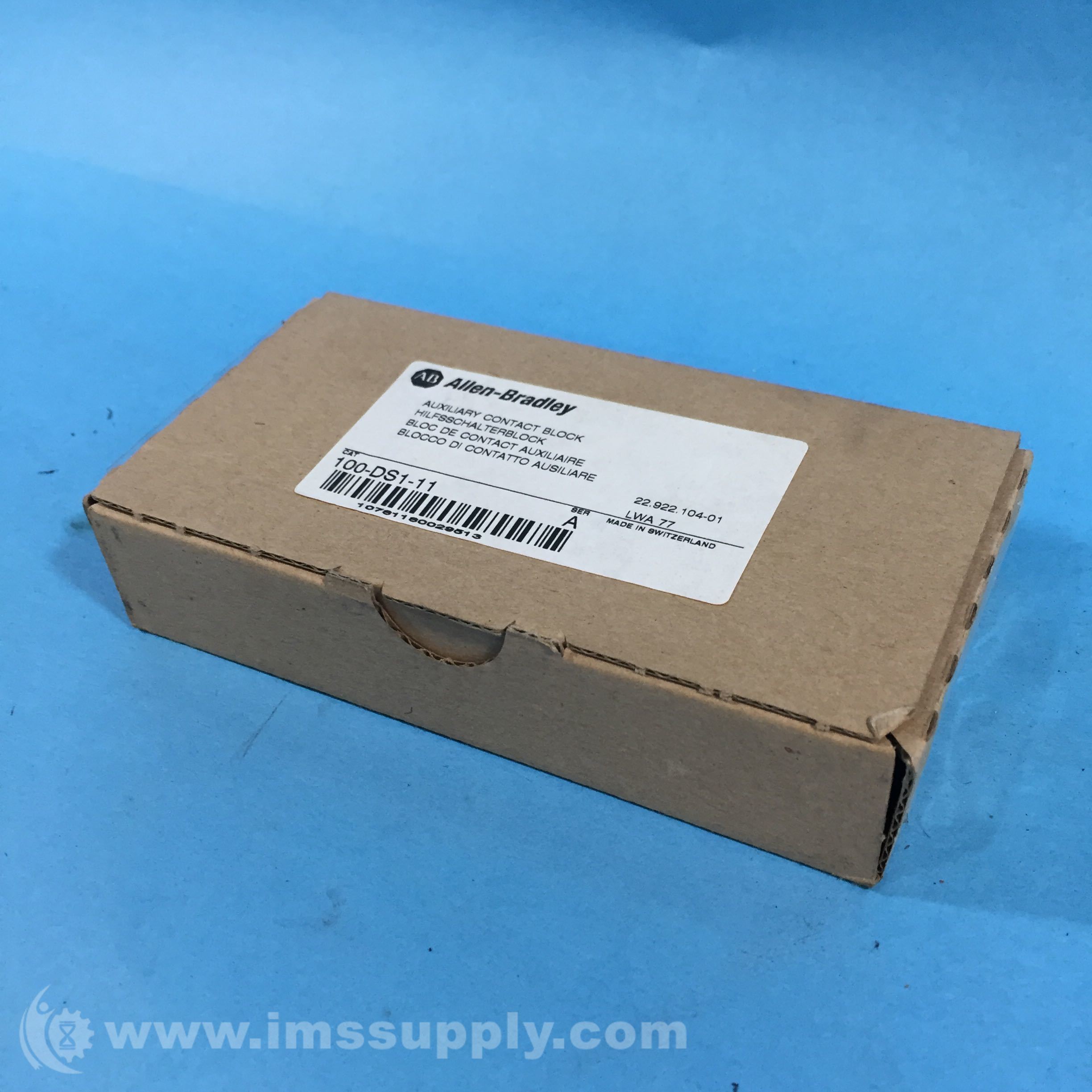Allen Bradley 100-DS1-11 Auxiliary Contact Block - IMS Supply
