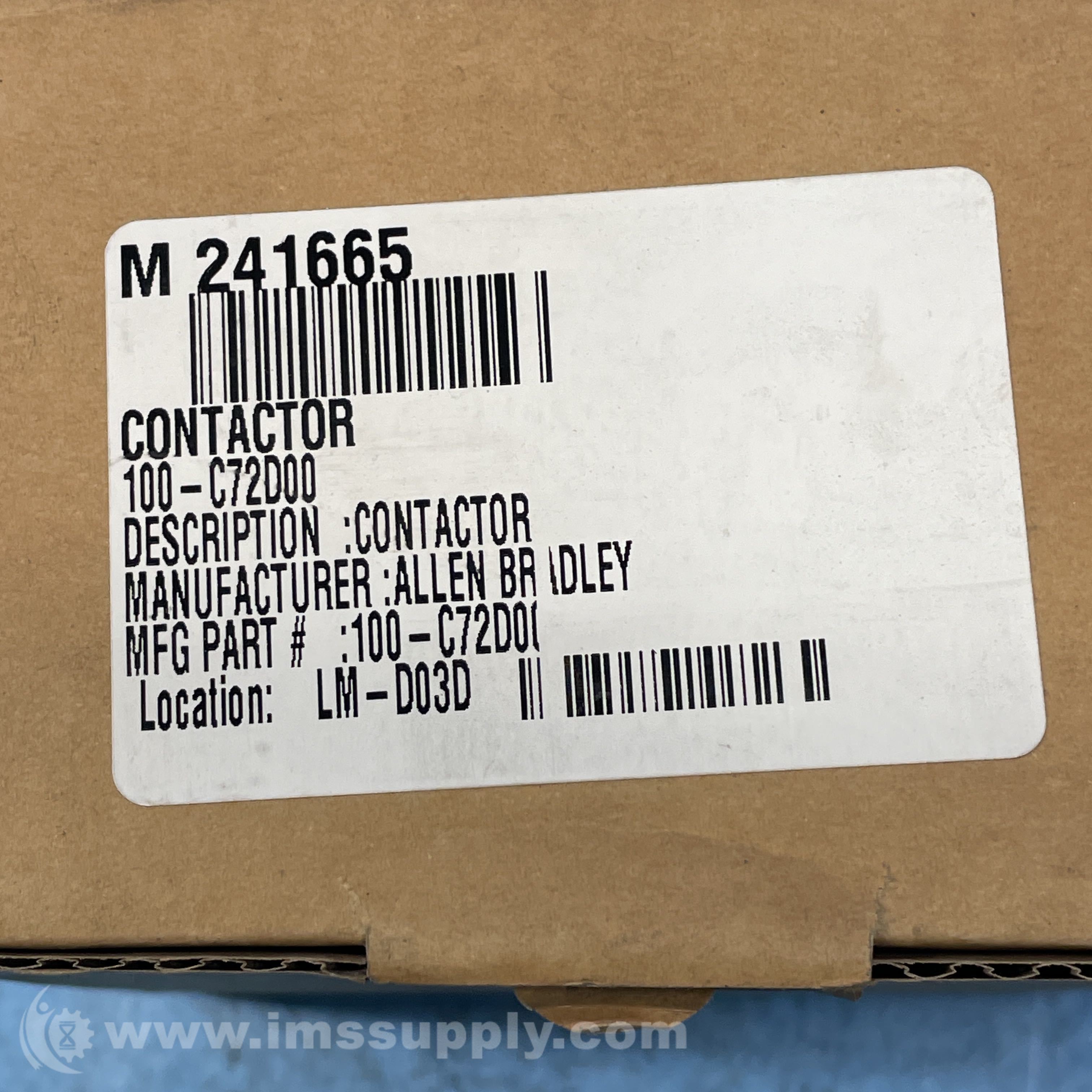 Allen Bradley 100-C72D00 Series B Contactor - IMS Supply