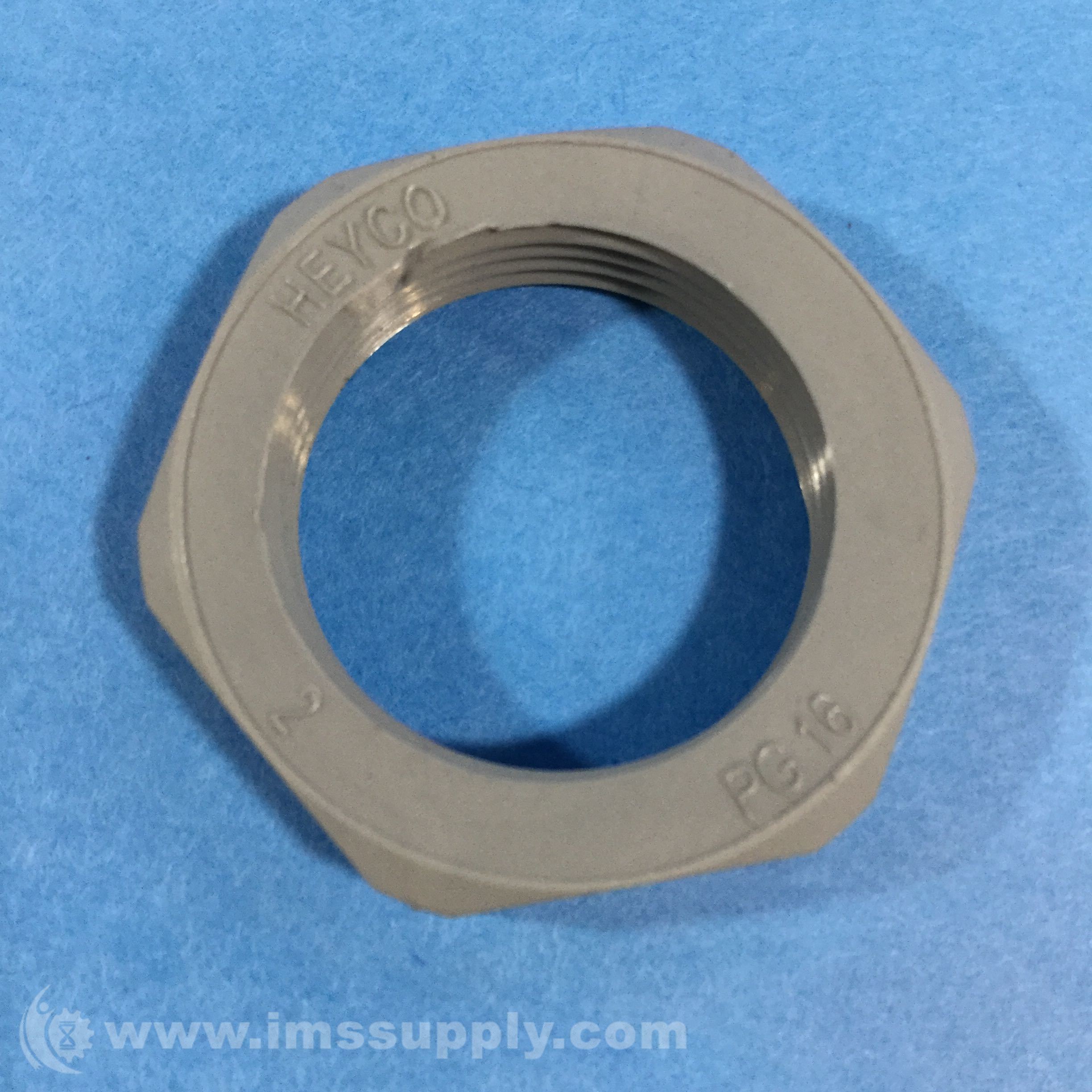 Heyco PG 16 Hex Washer, Threaded Hexagon Lock Nut - IMS Supply