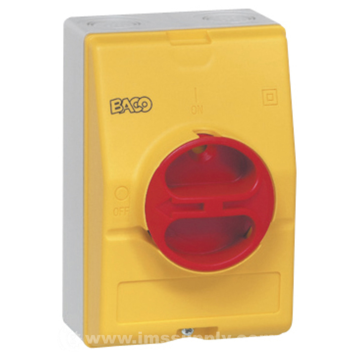 Baco Controls 0172071 25A 3P + NC/NO Disc Sw, Encl, Yel/Red Pad - IMS ...