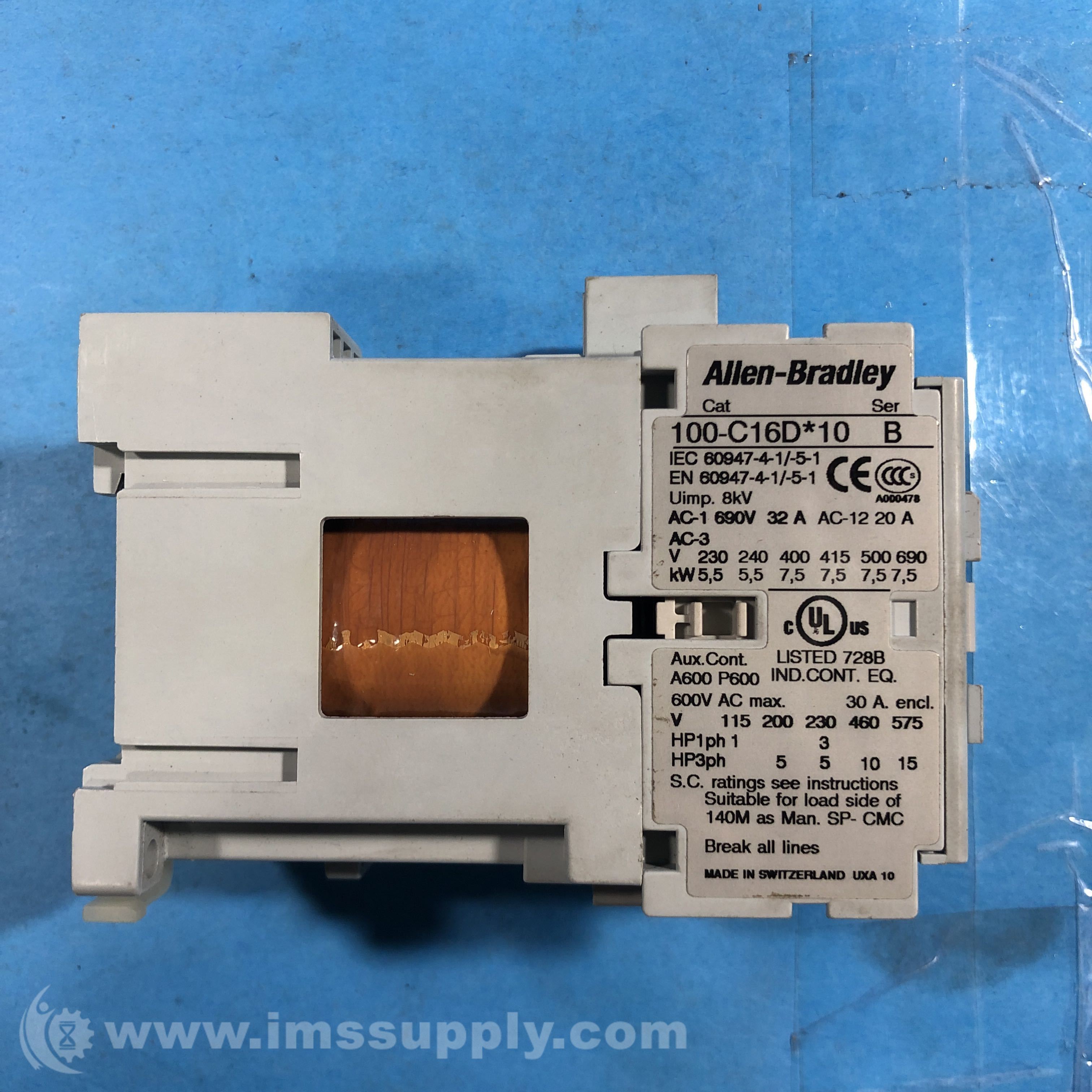 Allen Bradley 100-C16D*10 Series B Contactor - IMS Supply