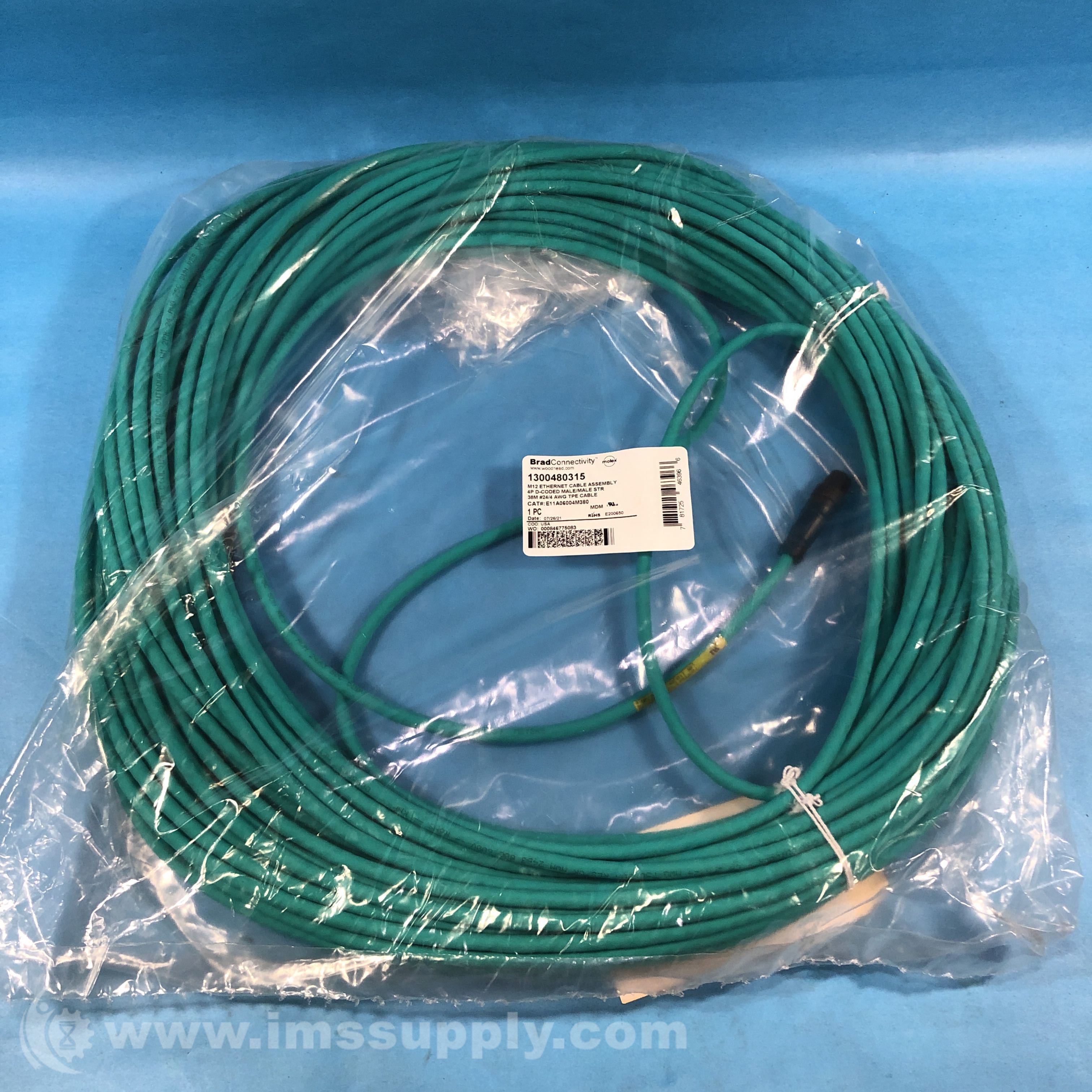 Molex 1300480315 Micro-Change (M12) Double-Ended Cordset - IMS Supply