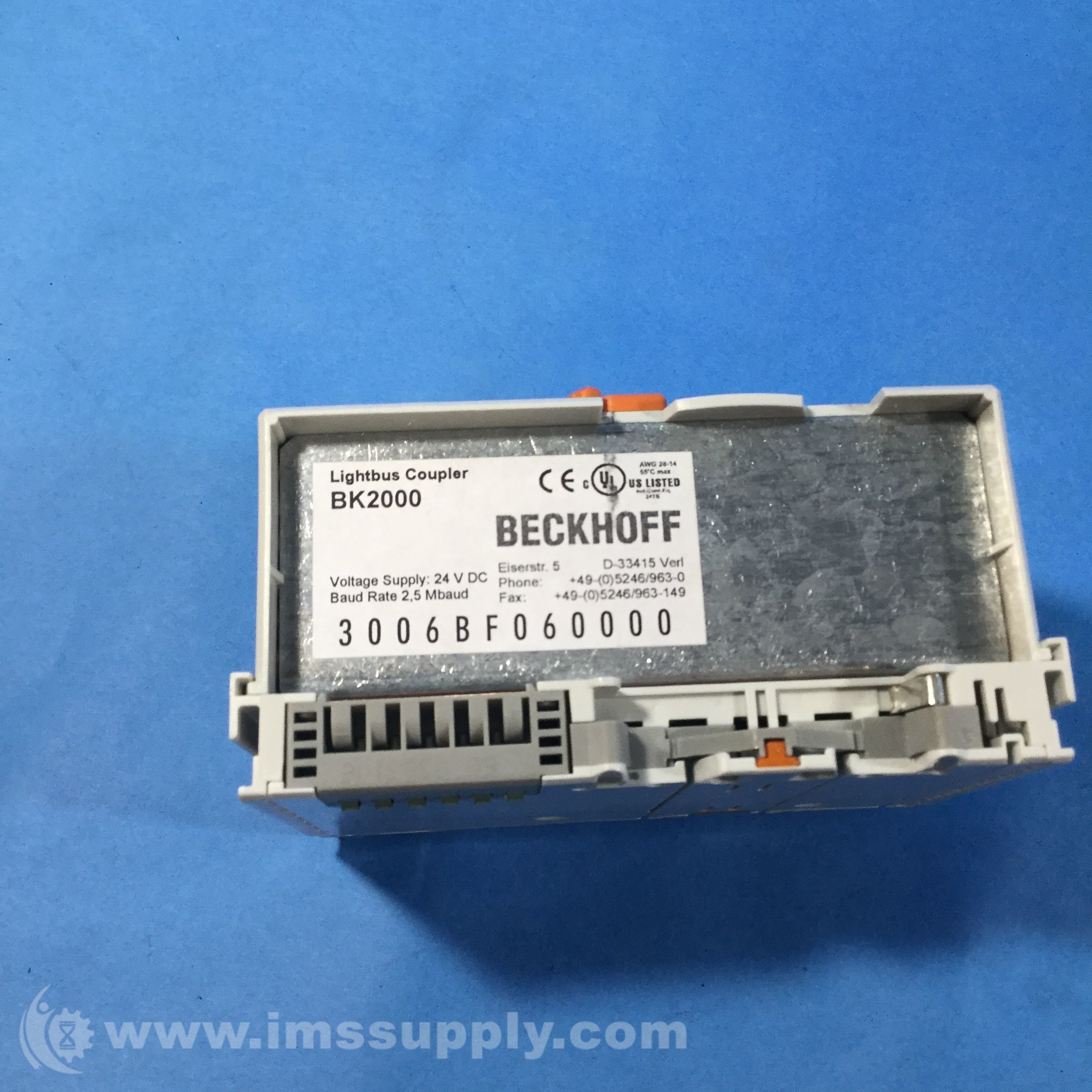Beckhoff BK2000 Lightbus Bus Coupler, 24 VDC - IMS Supply