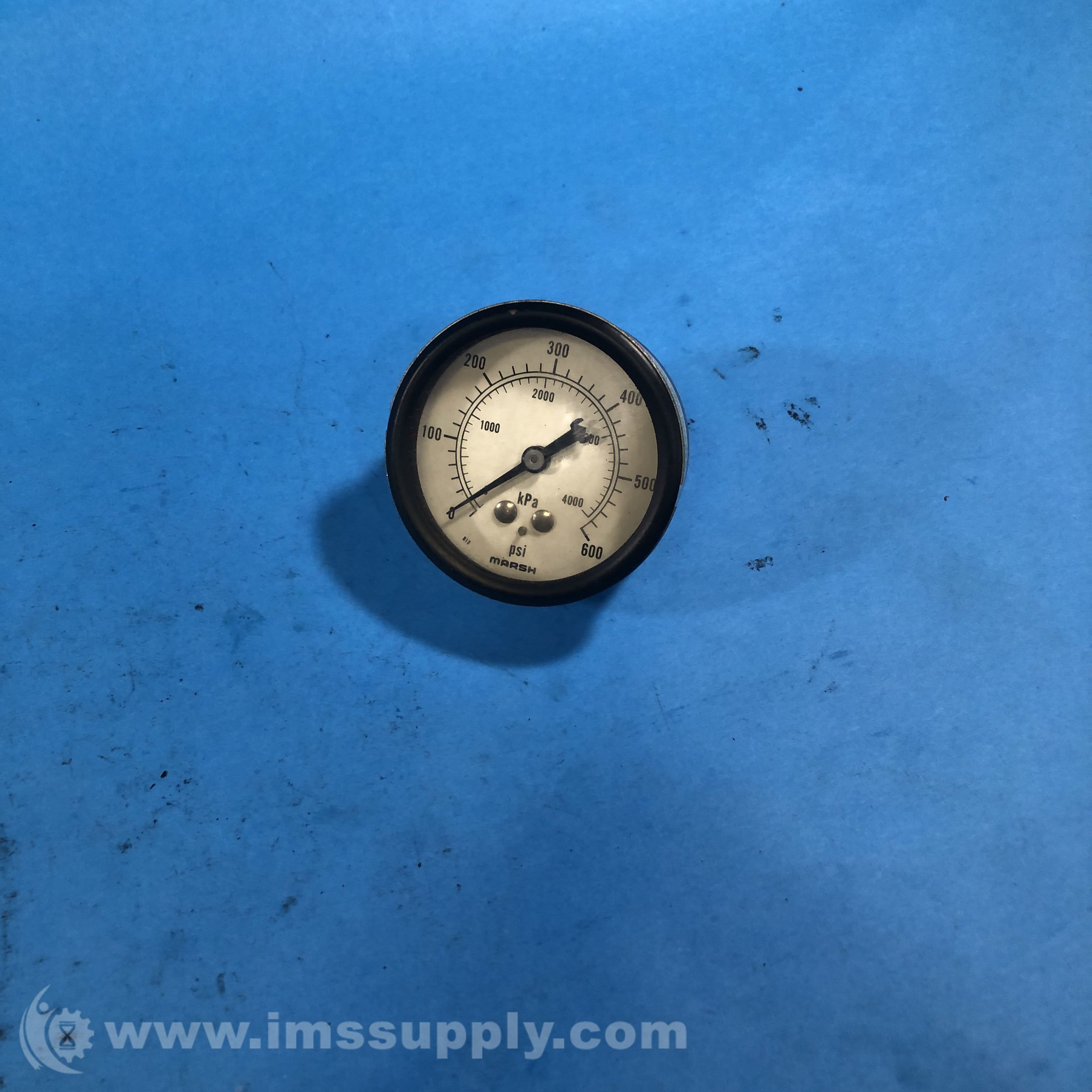 Marsh 0-600 PSI Commercial Pressure Gauge - IMS Supply