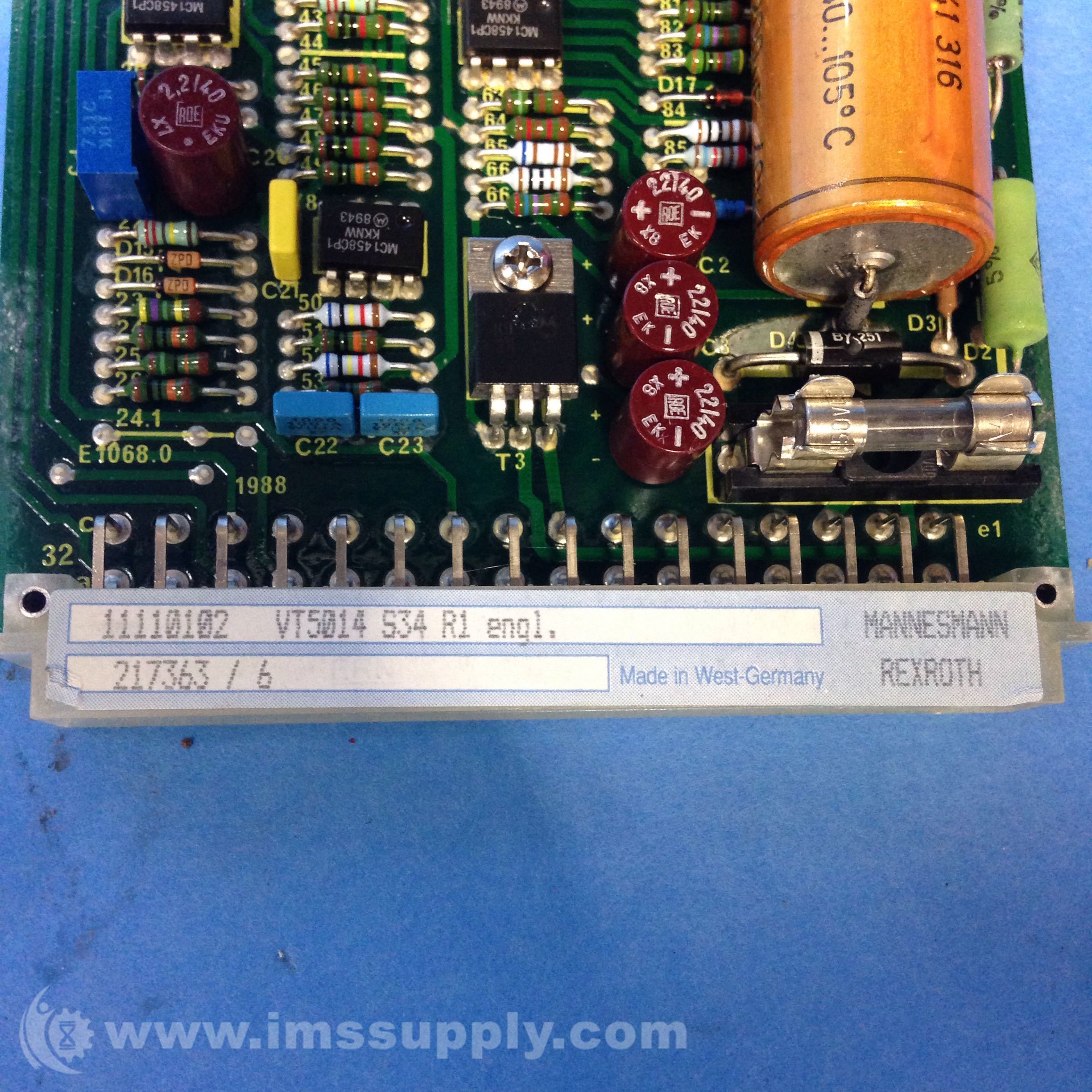 Rexroth VT-5014 Amplifier Card - IMS Supply